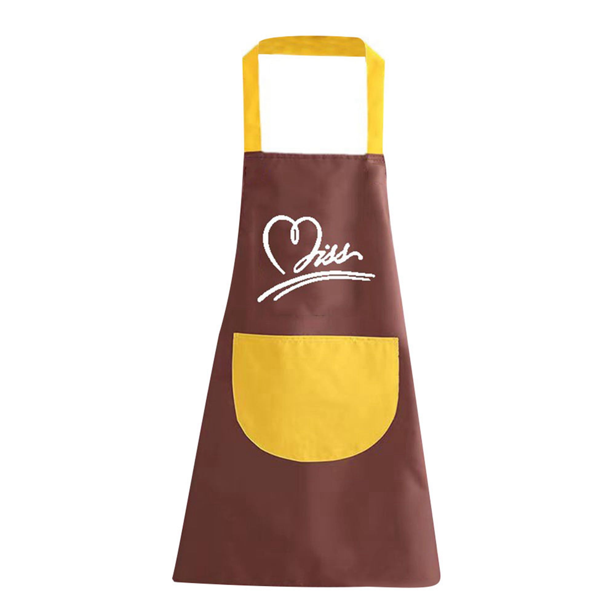 Inevnen Kitchen Aprons Adjustable Chef Apron Soft Cooking Bib Apron ...