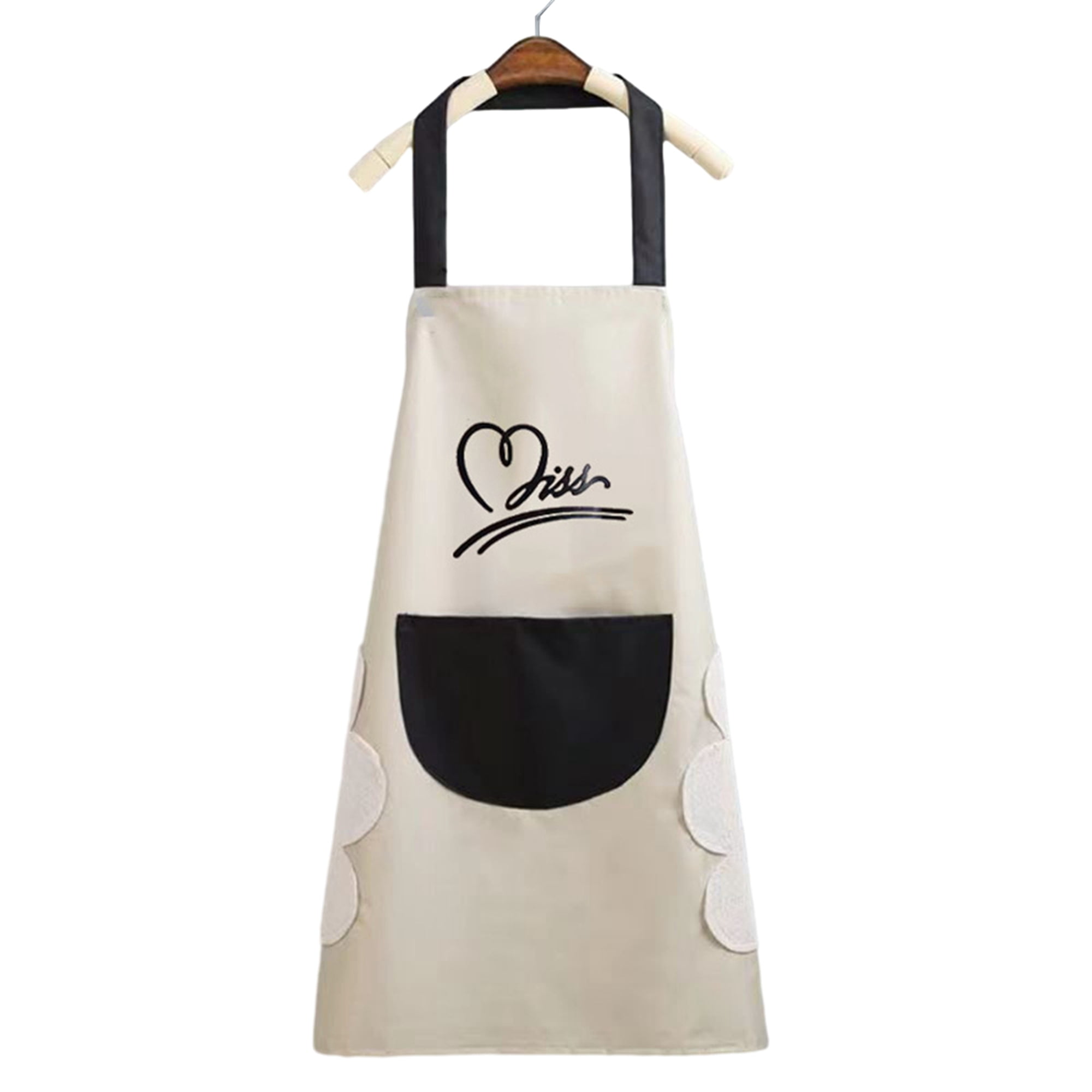 Inevnen Kitchen Aprons Adjustable Chef Apron Soft Cooking Bib Apron ...