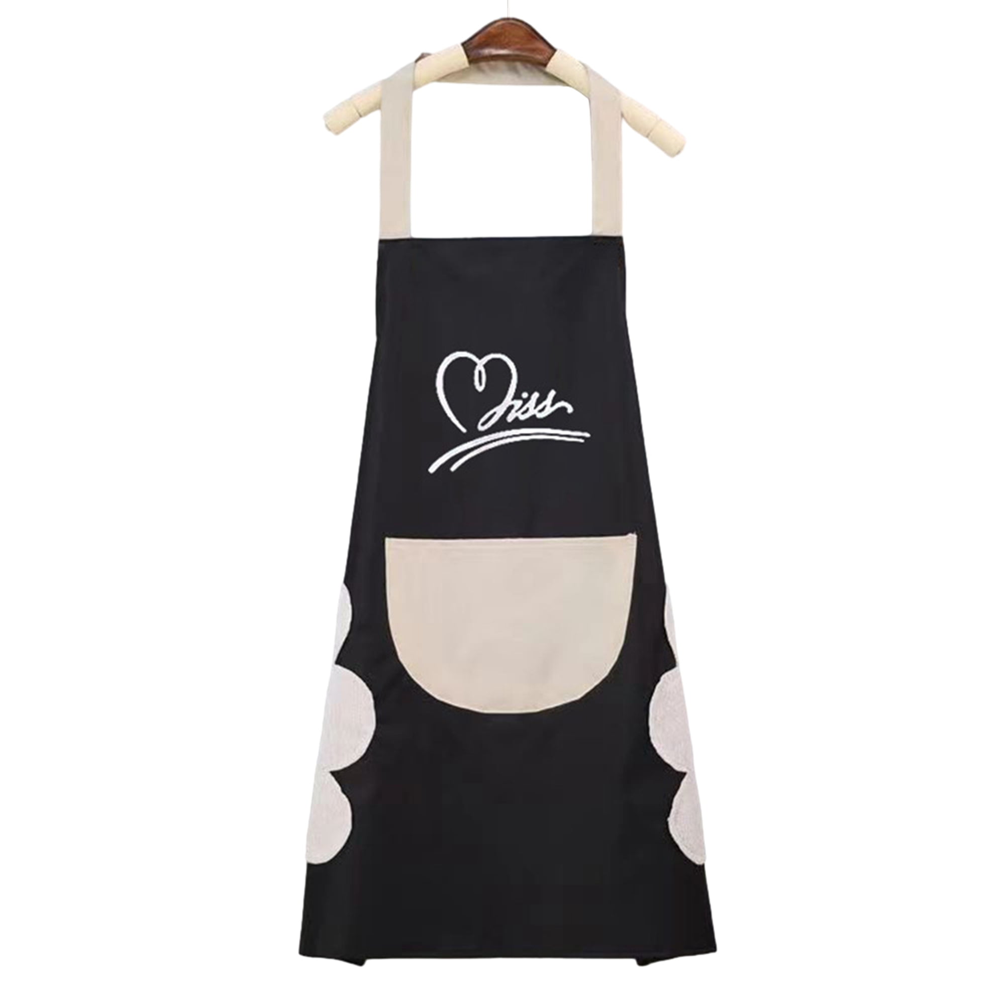 Inevnen Kitchen Aprons Adjustable Chef Apron Soft Cooking Bib Apron ...