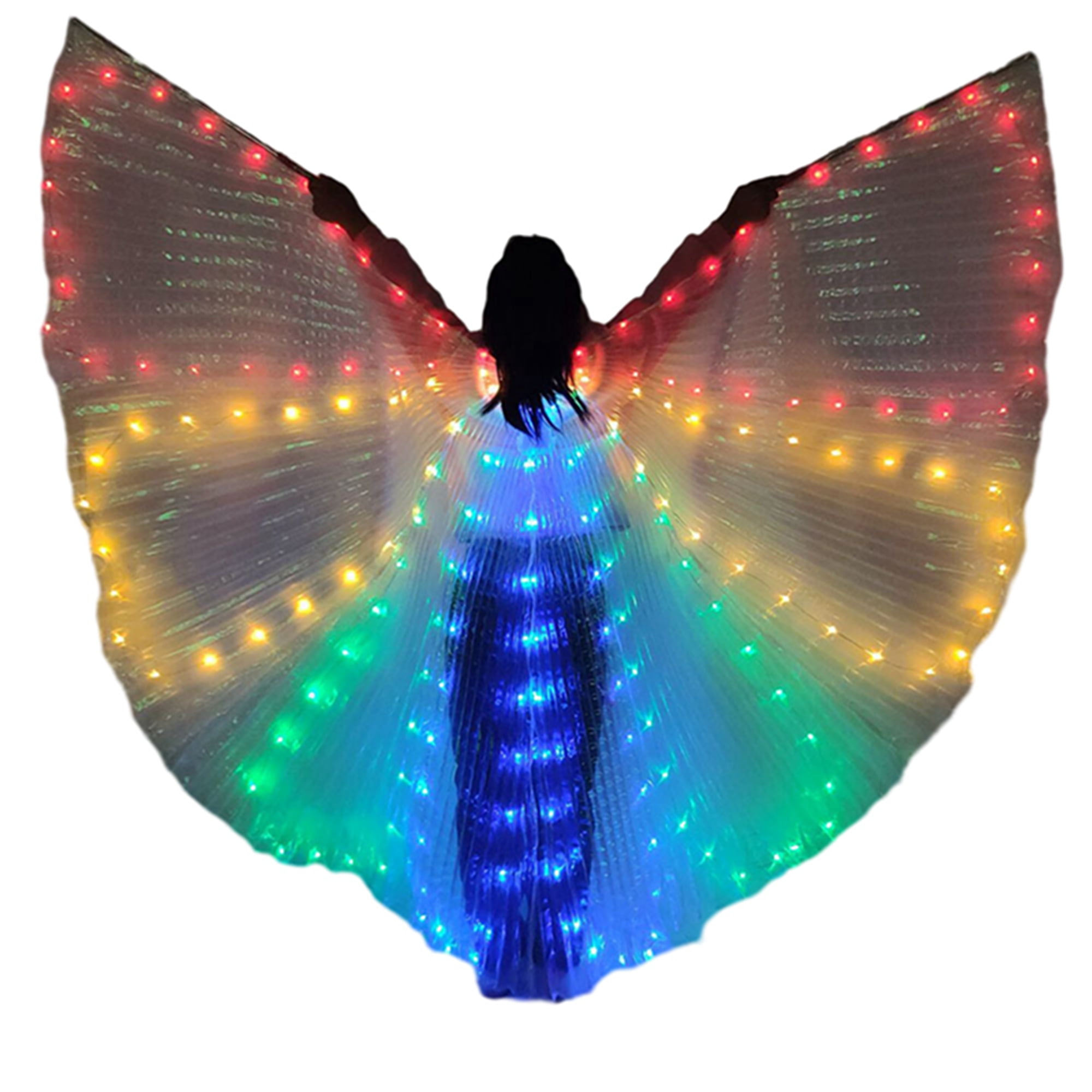 Inevnen LED Glowing Wings, Belly Dance Wing Cloak, Halloween Costumes ...
