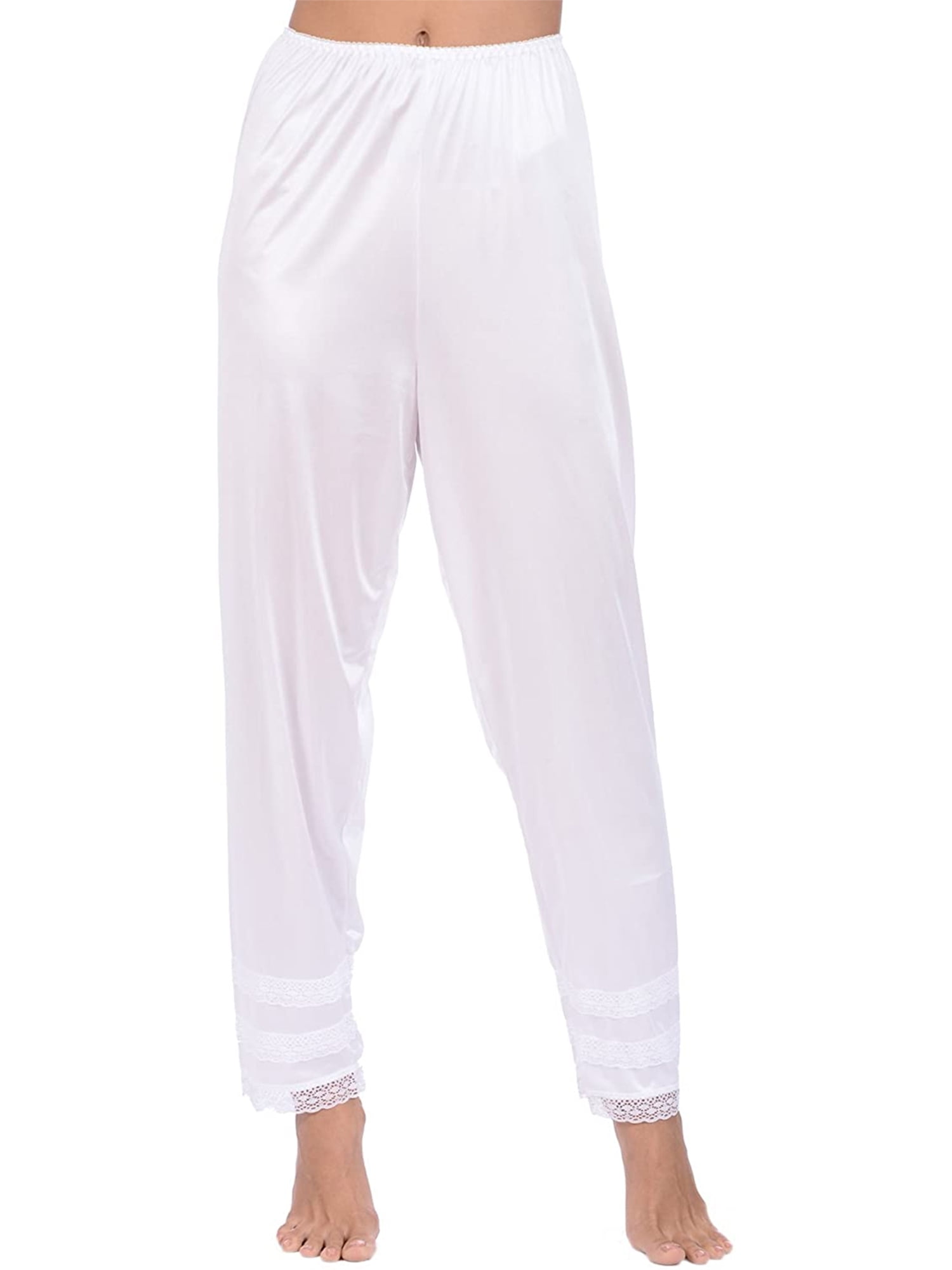 Inevnen Lingerie Women's Pajama Bottoms Silky Soft Satin Polyester Snip ...