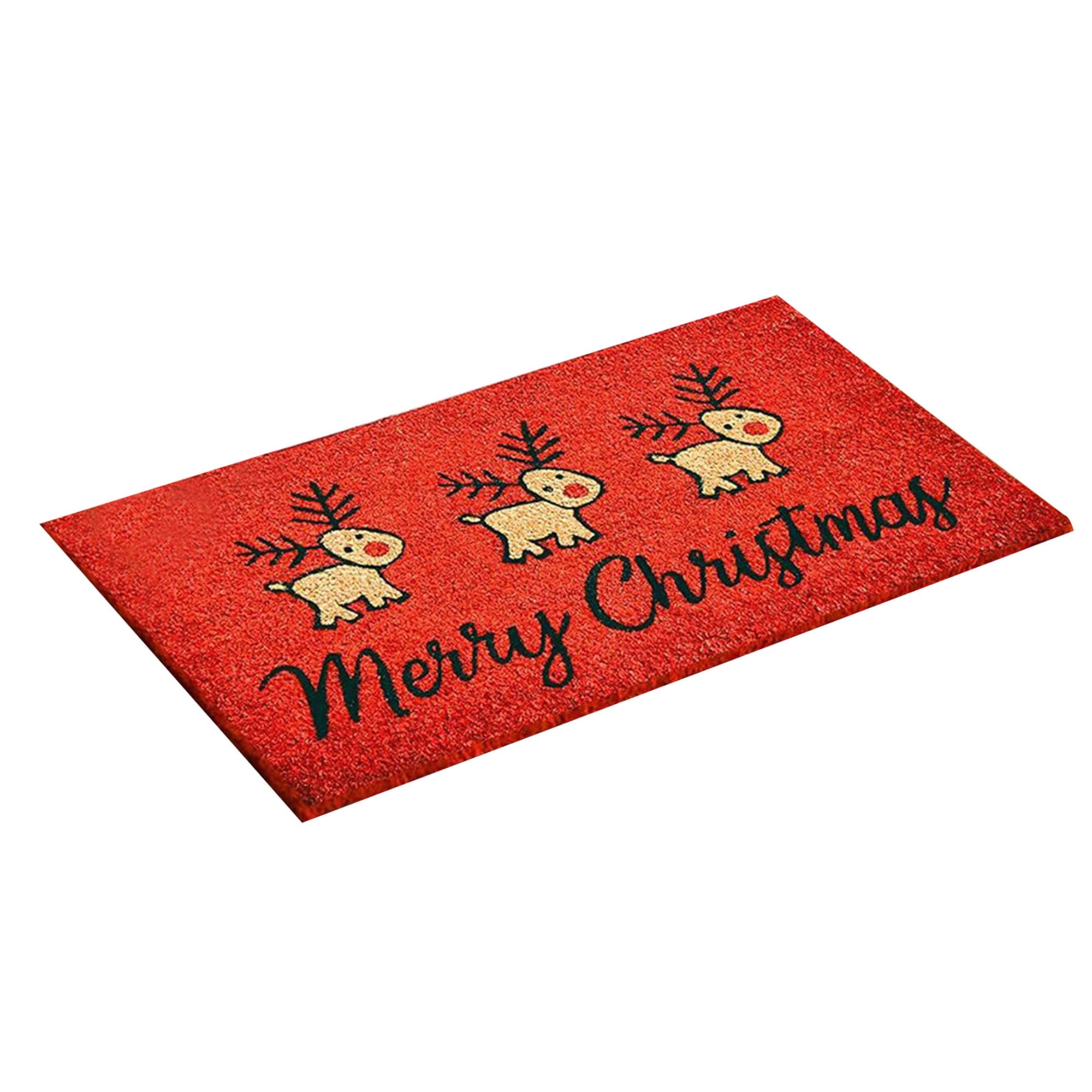Inevnen Merry Christmas Doormats Fashion Reindeer Gingerbread House ...