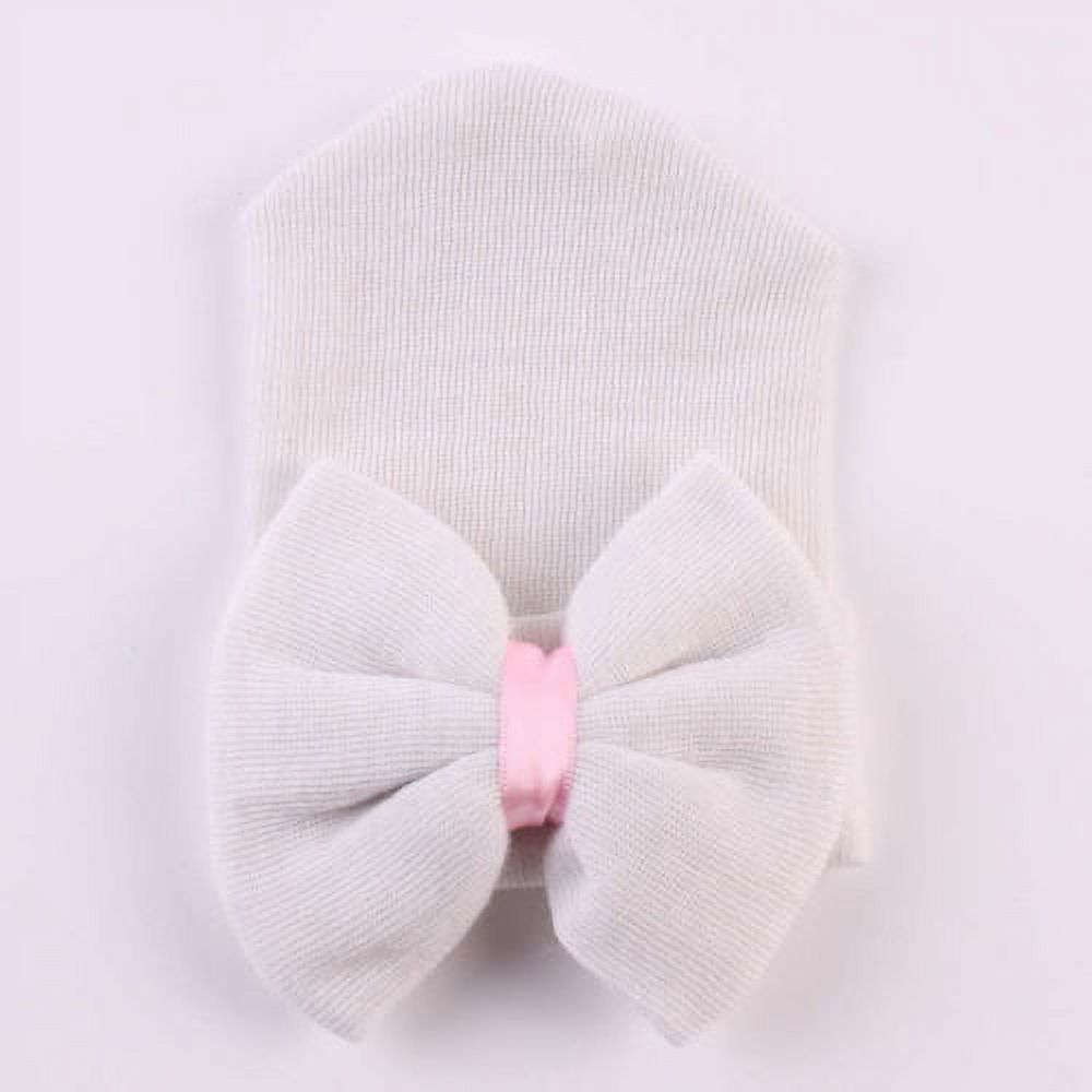 Inevnen Newborn Toddler Infant Hats Girl Boys Colorful Striped Cute Bow ...