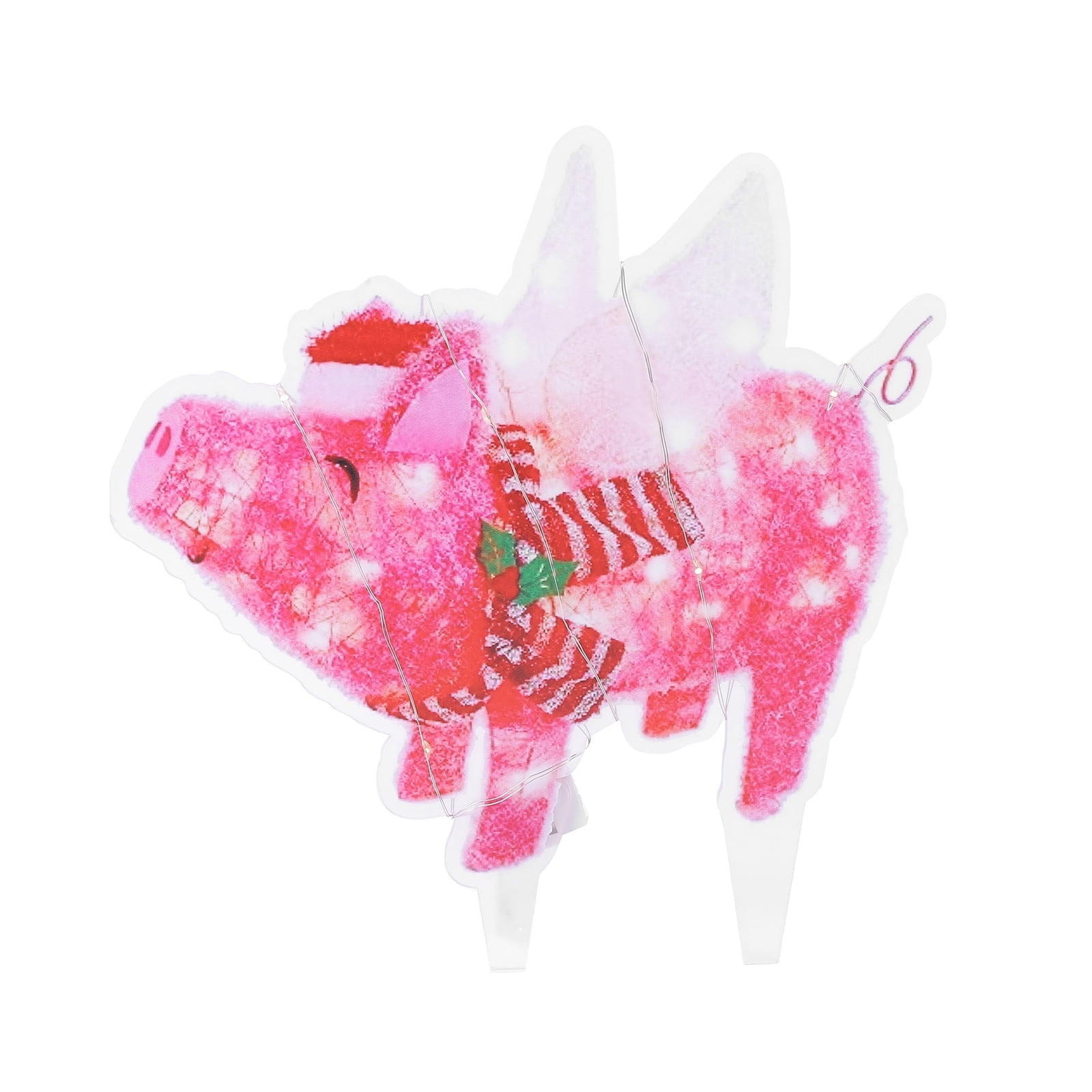 Inevnen Pink Christmas Flying Pig Outdoor Decor - Walmart.com