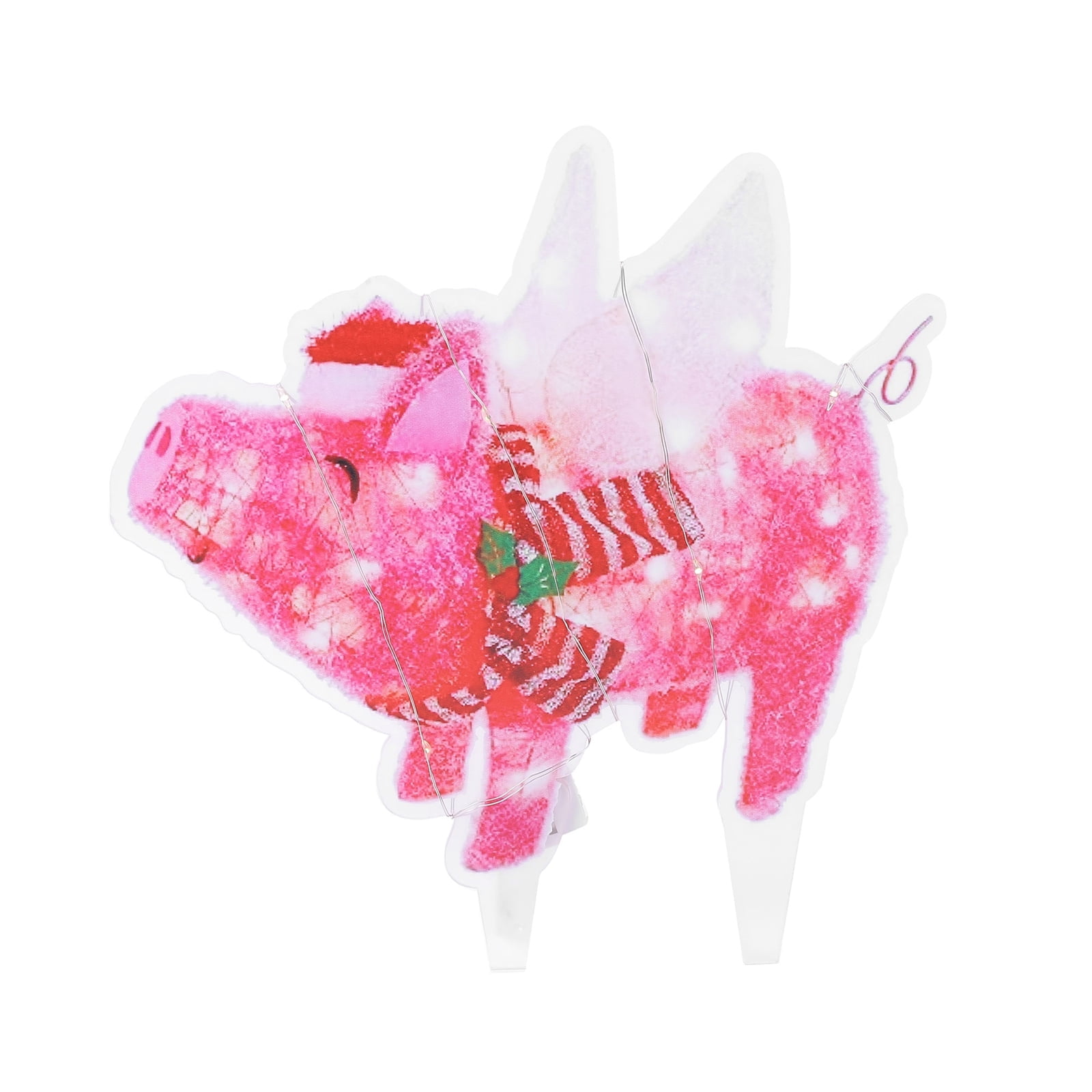 Inevnen Pre-Lit Light Up Pig Lighted 2D Flying Pig Christmas Indoor ...