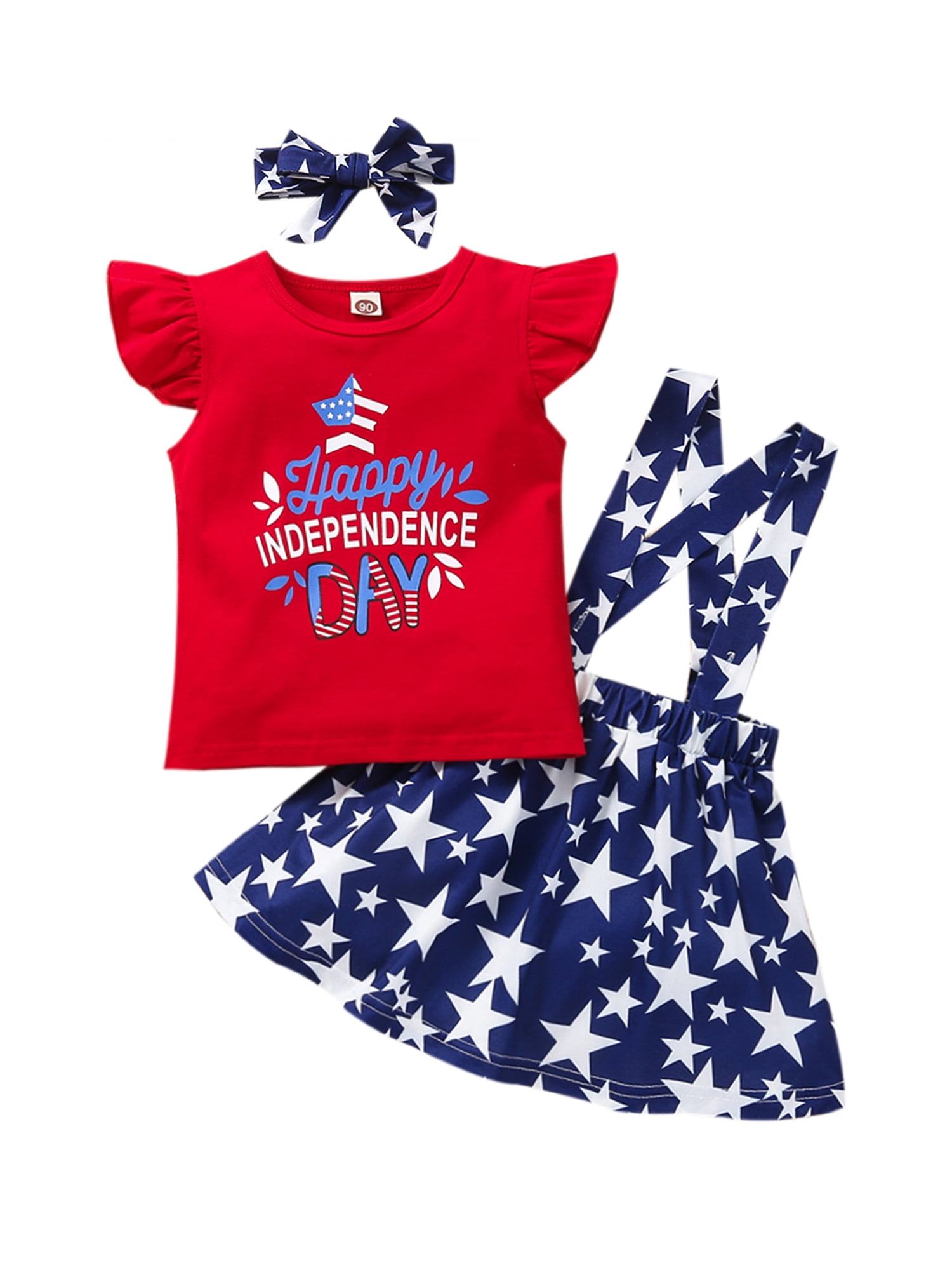 Inevnen Toddler Kids Girls 4Th of July Sets Summer Independence Day T ...