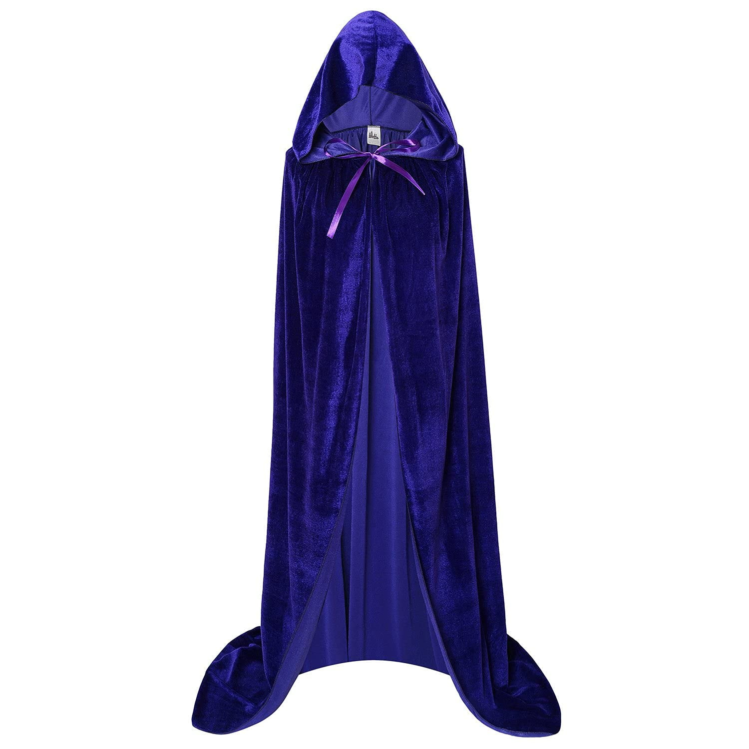Inevnen Unisex Adults Long Hooded Cloak Velvet Cape for Halloween ...