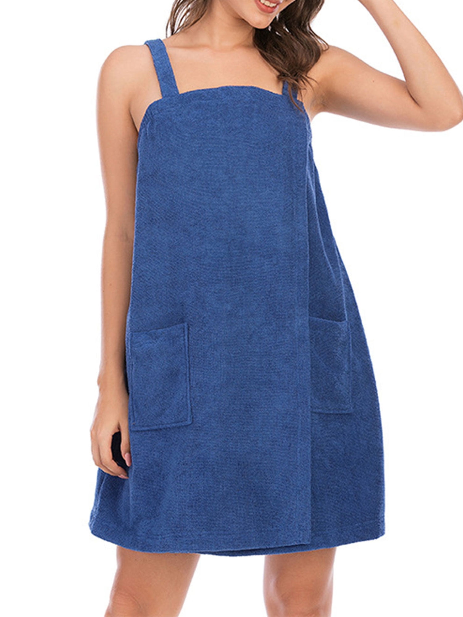 Inevnen Women Robe Dress, Soft Sleeveless Lightweight Bathrobe Loose ...