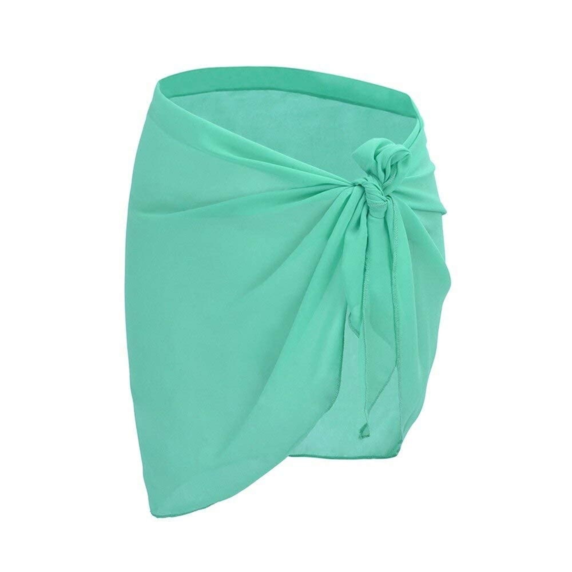 Inevnen Women Short Sarongs Beach Wrap Sheer Bikini Wraps Chiffon Cover ...
