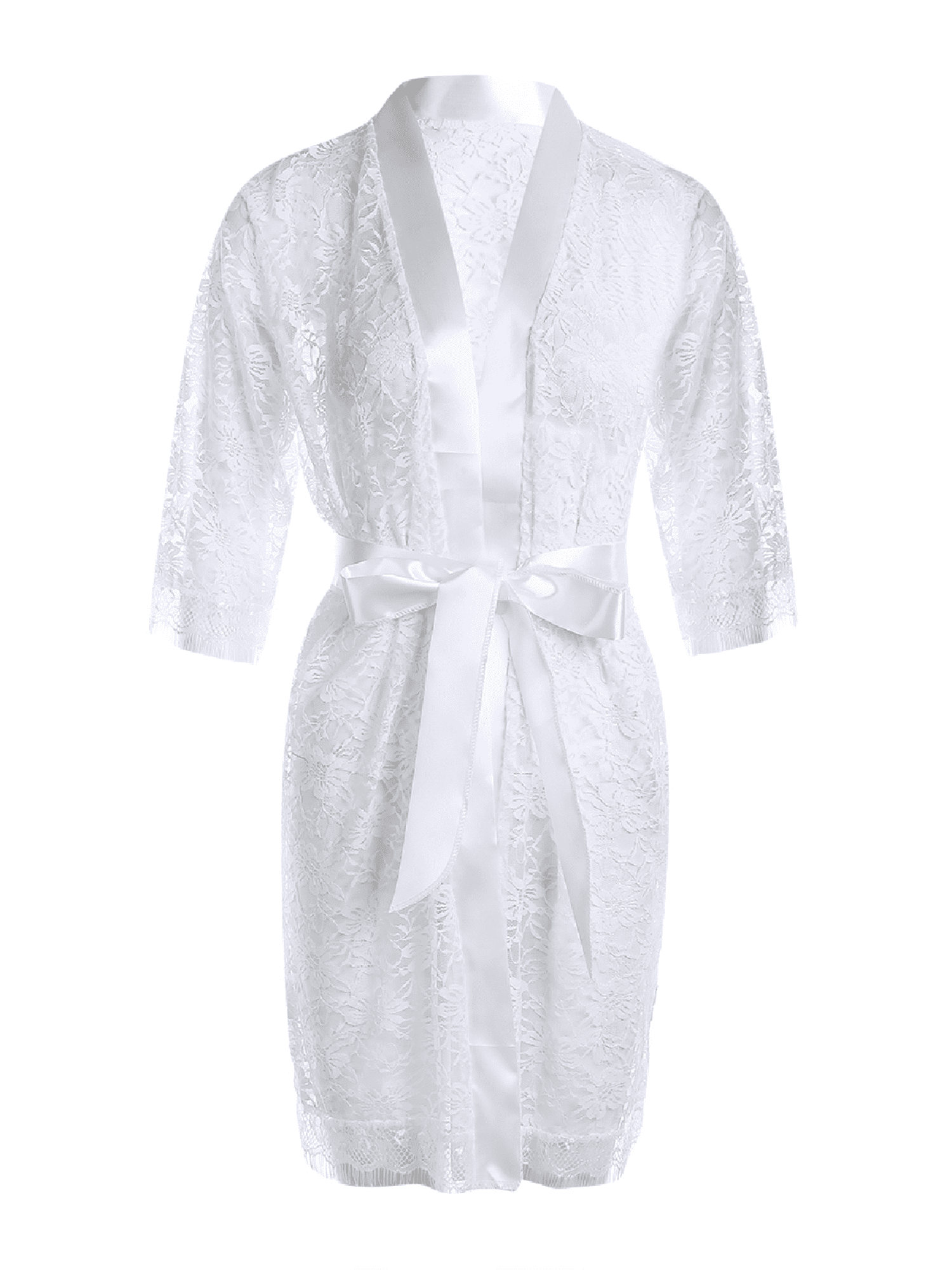 Inevnen Women Sleepwear Sets Sheer Mesh Nightgown Floral Lace Robes ...