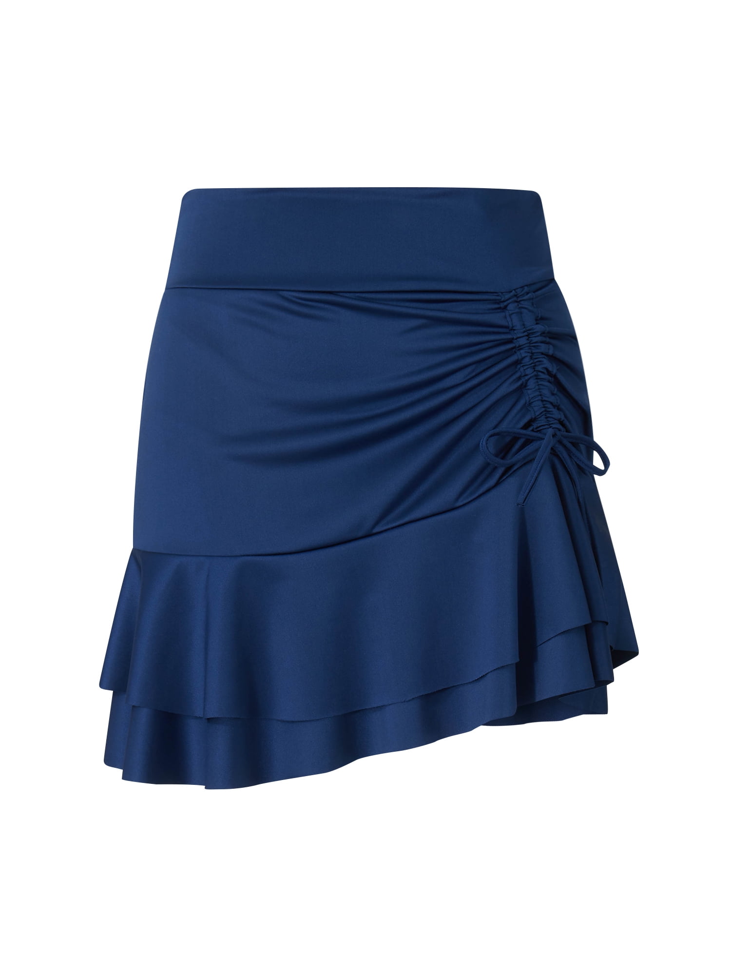 Inevnen Women's High Waisted Adjustable Drawstring Ruffle Swim Skirt ...