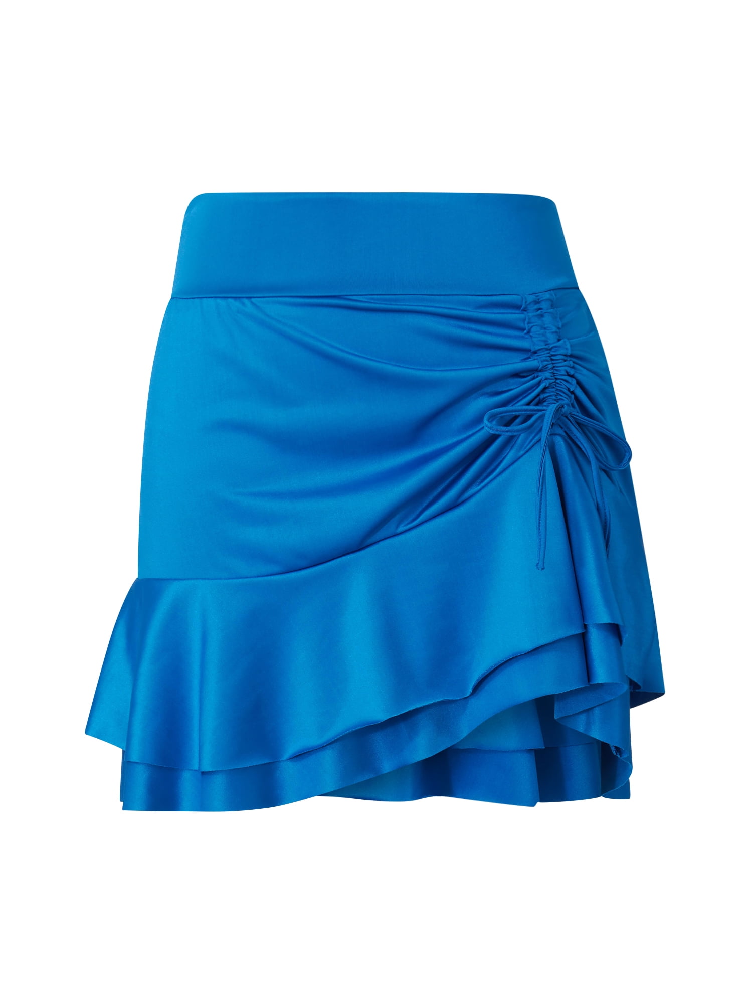 Inevnen Women's High Waisted Adjustable Drawstring Ruffle Swim Skirt ...