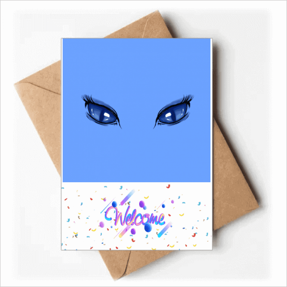 Inexorability Grimness Eyes Welcome Back Greeting Cards Envelopes Blank ...
