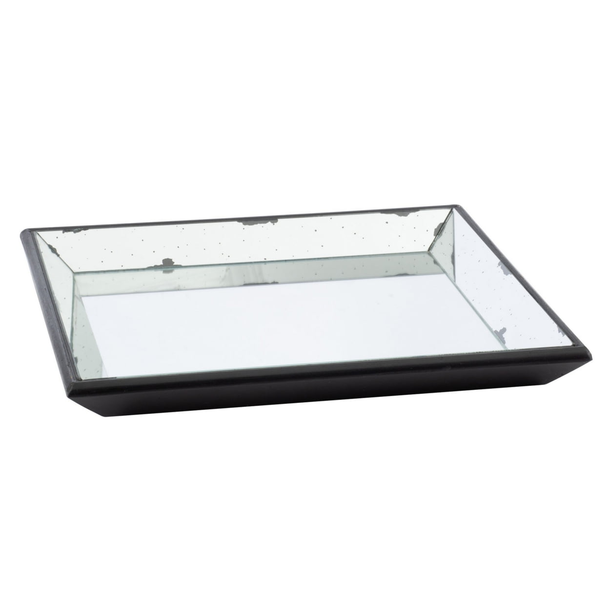 Inez 20 Inch Decorative Glass Tray, Silver Mirrored, Wall Hanger ...