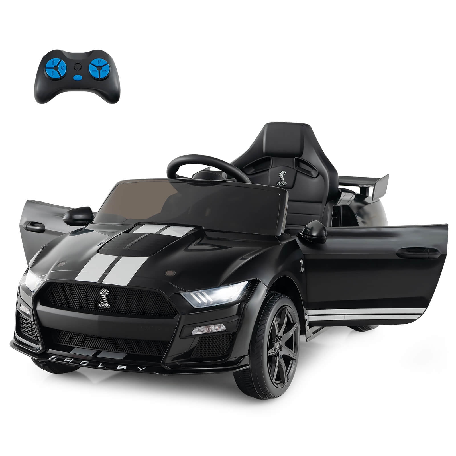 Infans 12V Licensed Ford Mustang Shelby GT500 Kids Ride on Car with ...