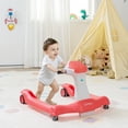 Infans 2-in-1 Baby Walker Foldable Activity Push Walker w/ Adjustable ...