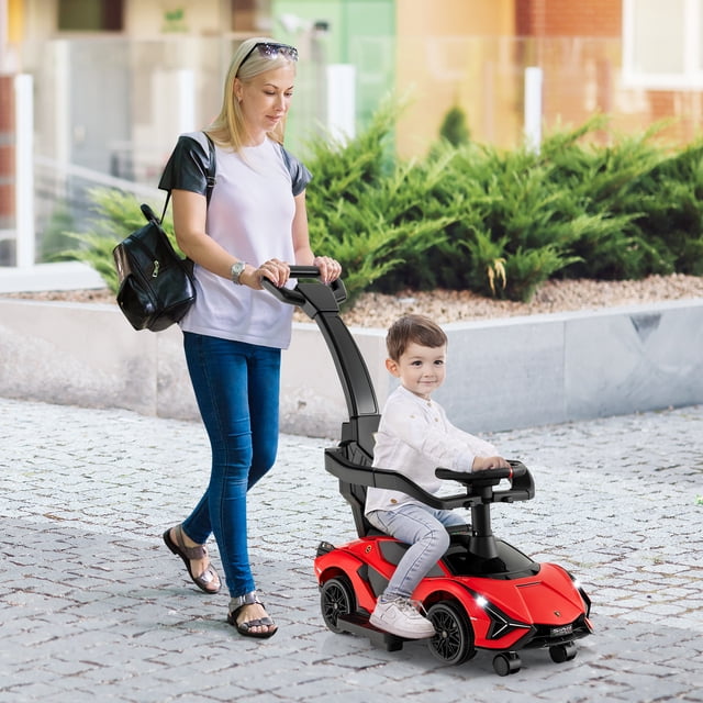 Infans 3-in-1 Licensed Lamborghini Ride on Push Car Walking Toy ...