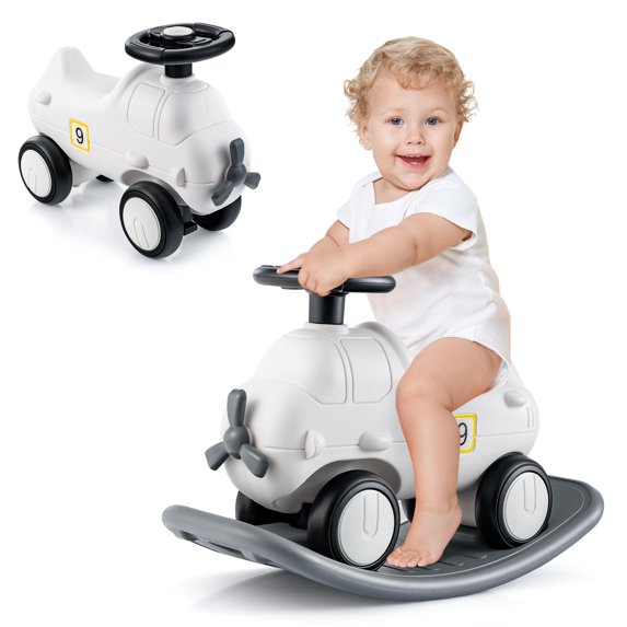 Infans 3-in-1 Rocking Horse & Sliding Car w/ Detachable Balance Board ...
