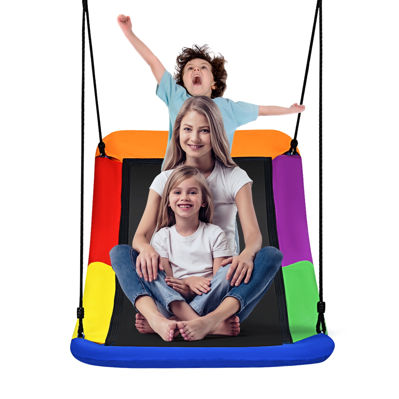 Free Shipping! Infans 32" x 60" Large Tree Swing, Outdoor Swing Made of ...