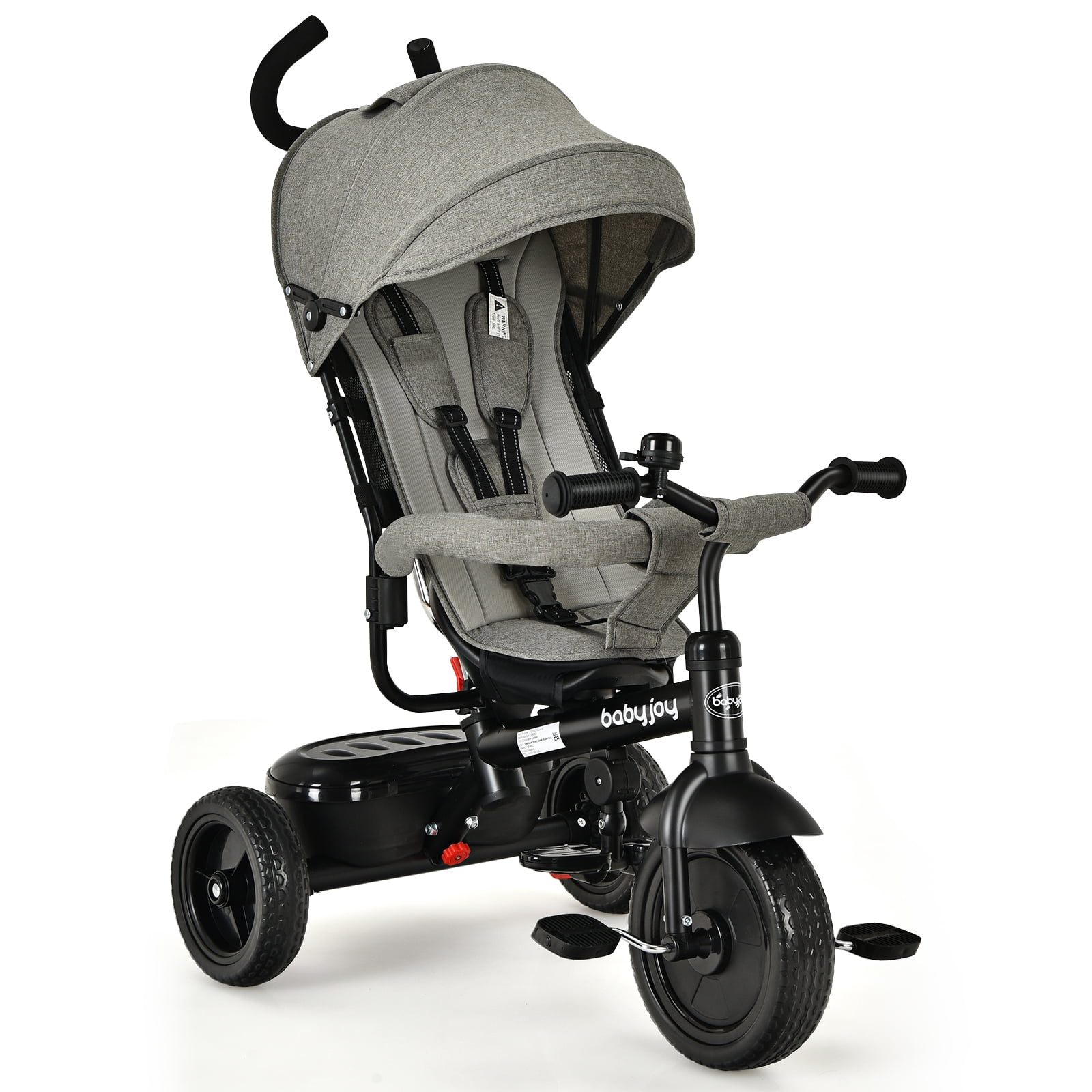 Infans 4-In-1 Baby Tricycle Kids Stroller w/ Adjustable Push Handle ...