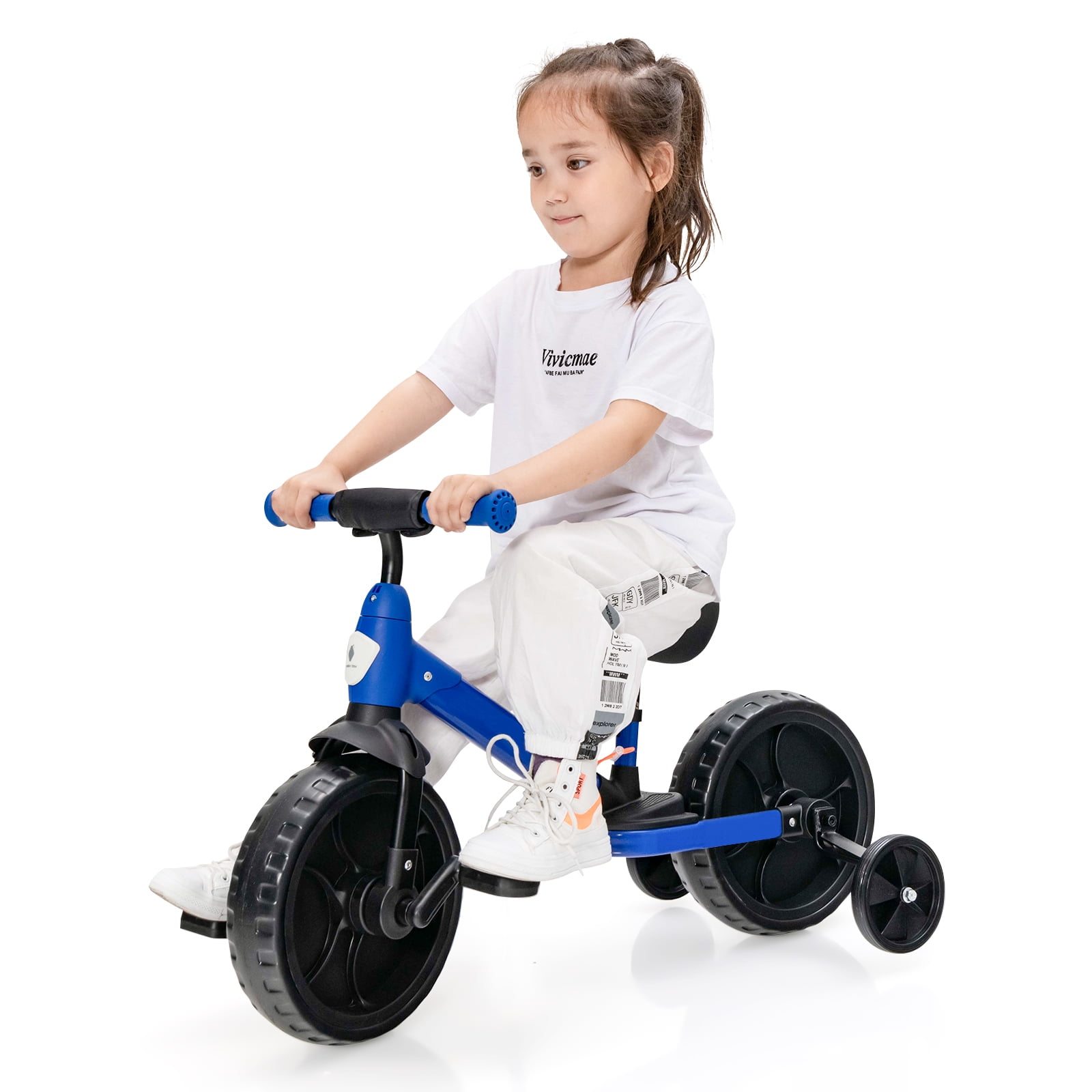 Infans 4-in-1 Kids Training Bike Toddler Tricycle w/ Training Wheels ...