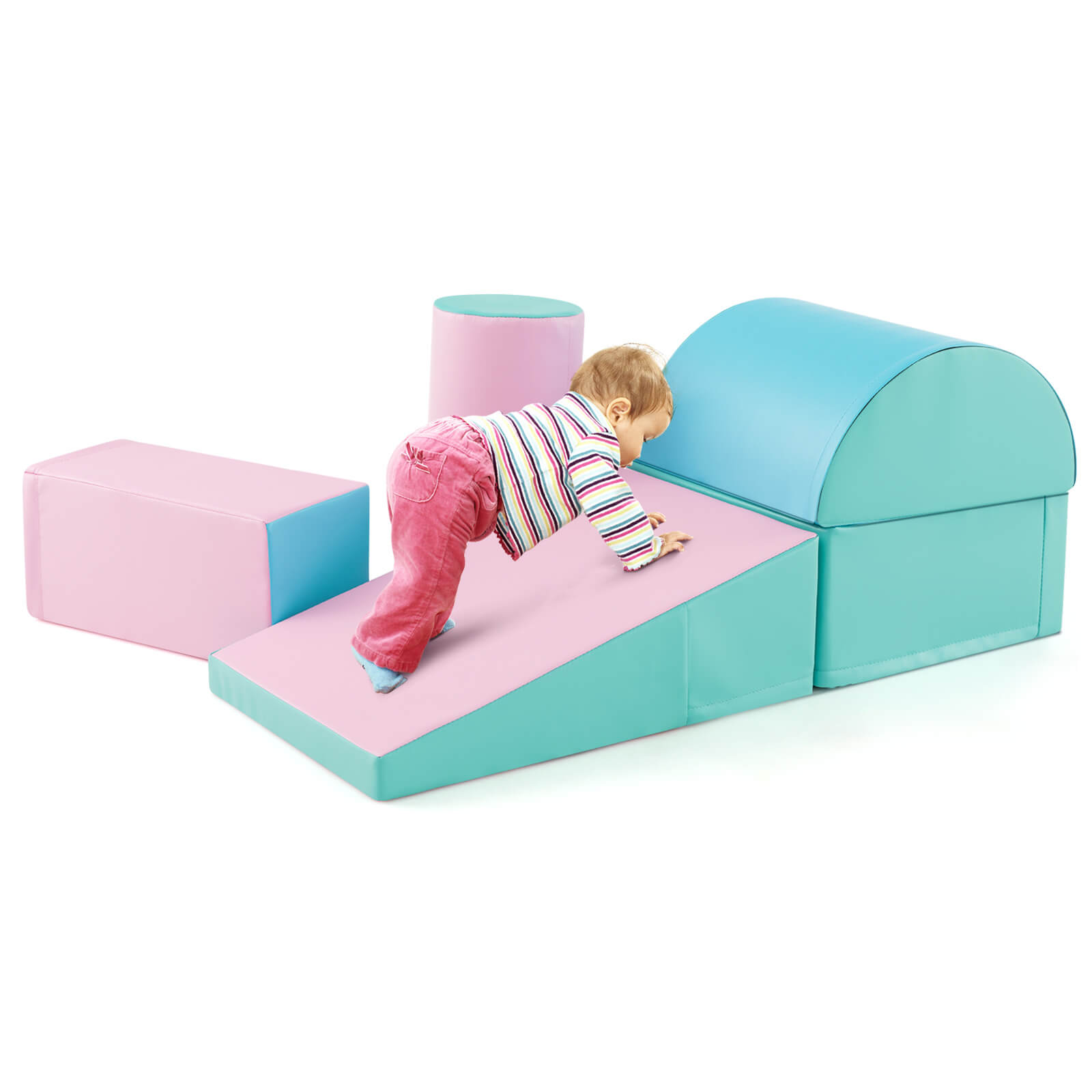 Infans 5 PCS Kids Climb & Crawl Activity Playset Soft Foam Block ...