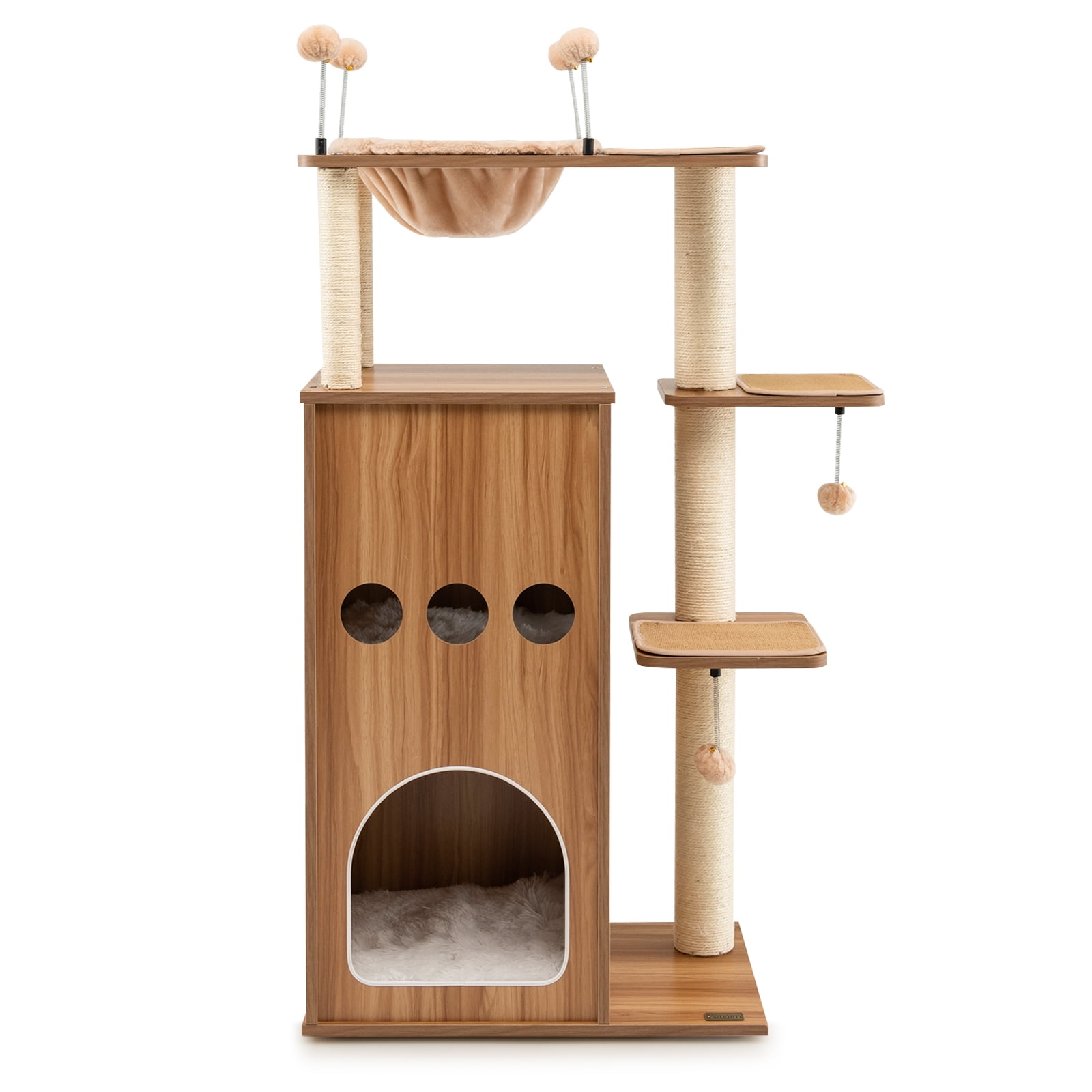 Infans 52" Modern Cat Tree Tower Multi-level Cat Play Center w/Deluxe ...