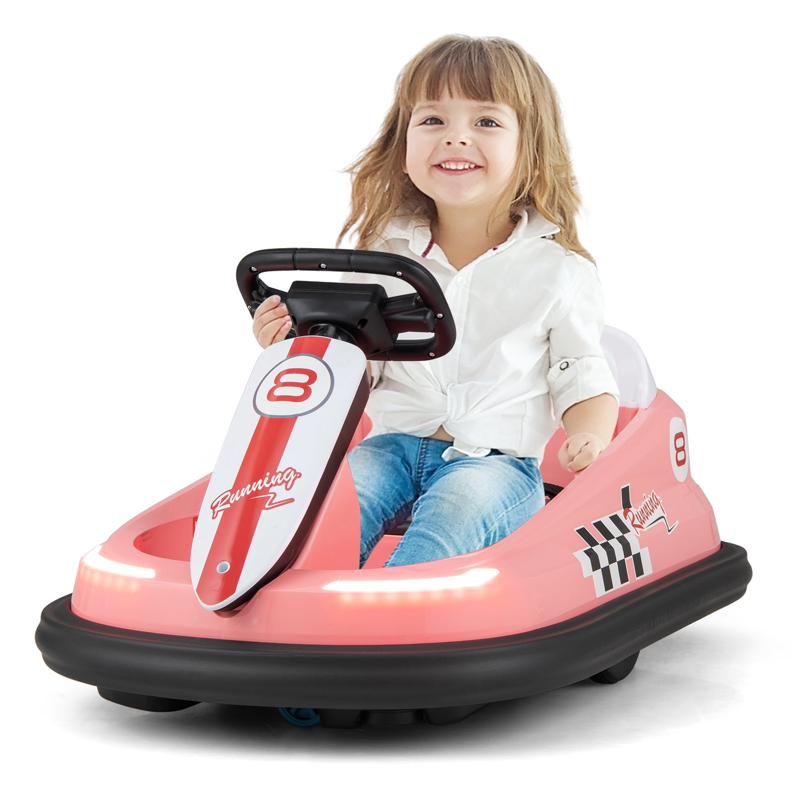 Infans 6V Electric kids Ride-on Bumper Car w/ 360° Spinning Dual Motors ...