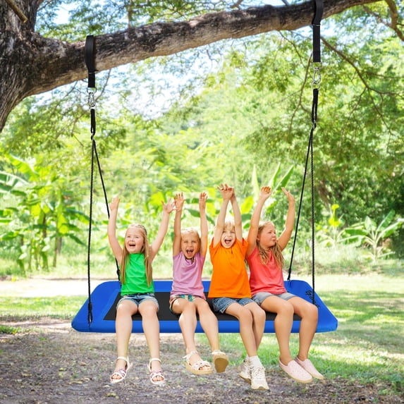 Infans Large Outdoor 60" Platform Tree Swing for Kids & Adults w/ 2 ...