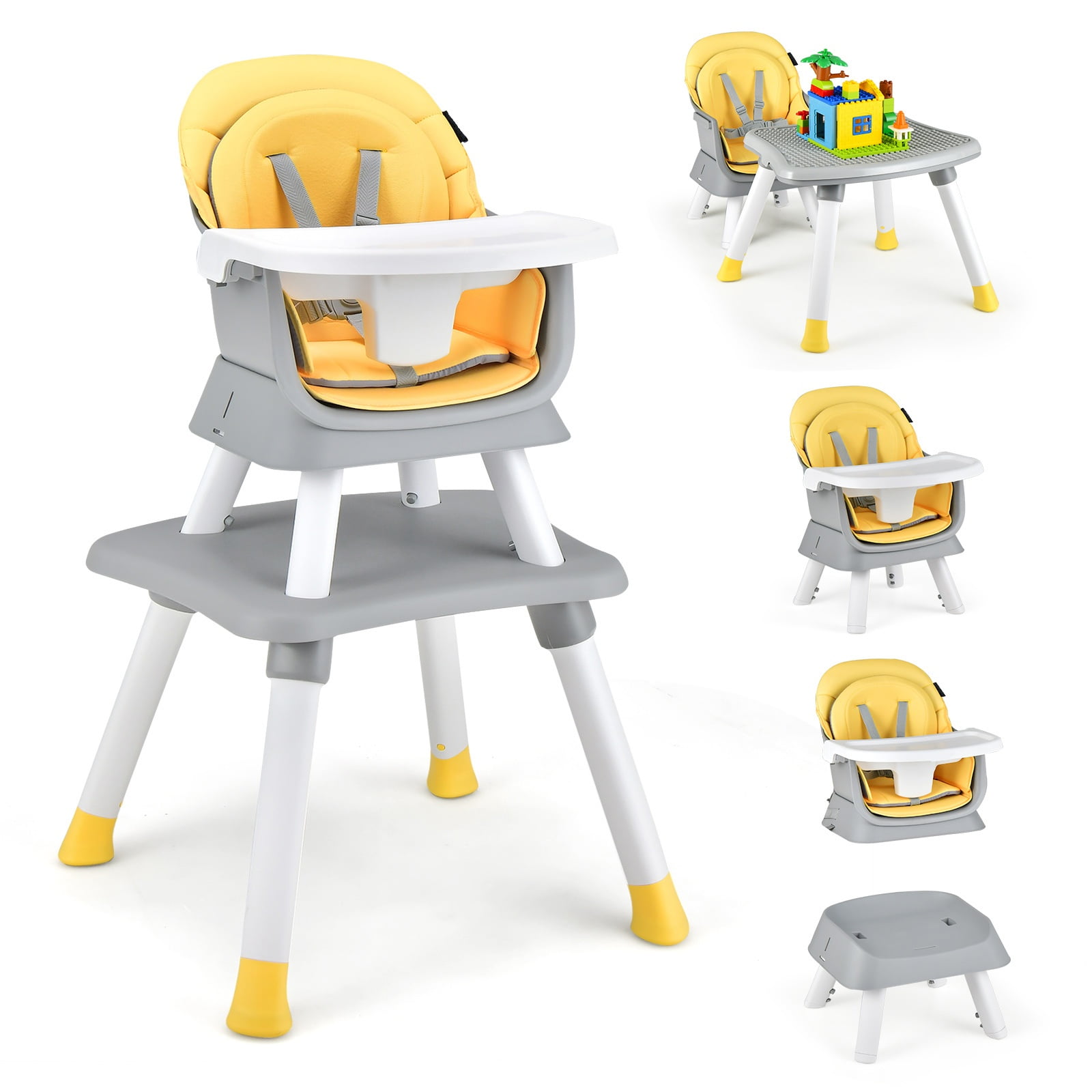 Infans 8-in-1 Baby High Chair w/ Double-layer Cushions Multifunctional ...
