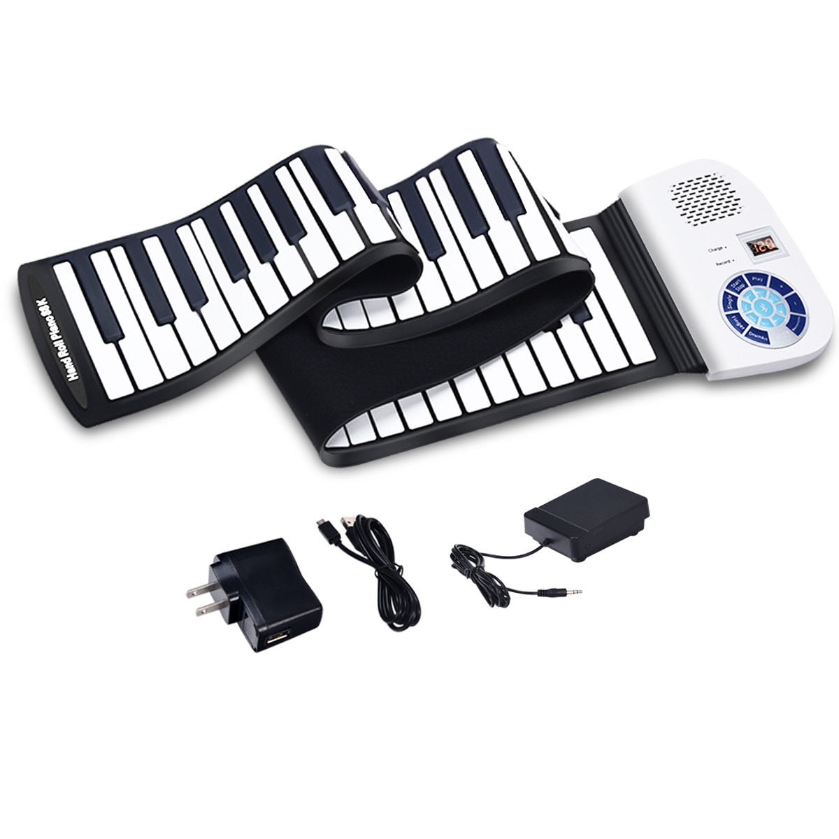 Infans 88 Key Electronic Roll Up Piano Keyboard Silicone Rechargeable w ...