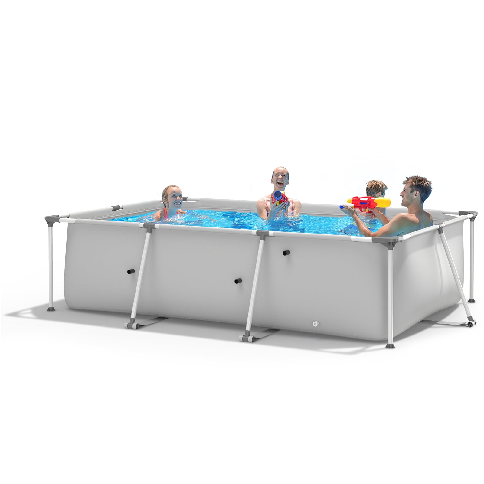 Infans Above Ground Swimming Pool Rectangular Frame Above Ground Pool ...