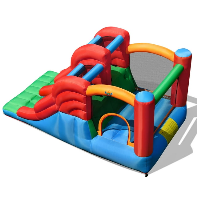 Infans 3-in-1 Inflatable Bounce House, Large Dual Slides Jumping Castle ...