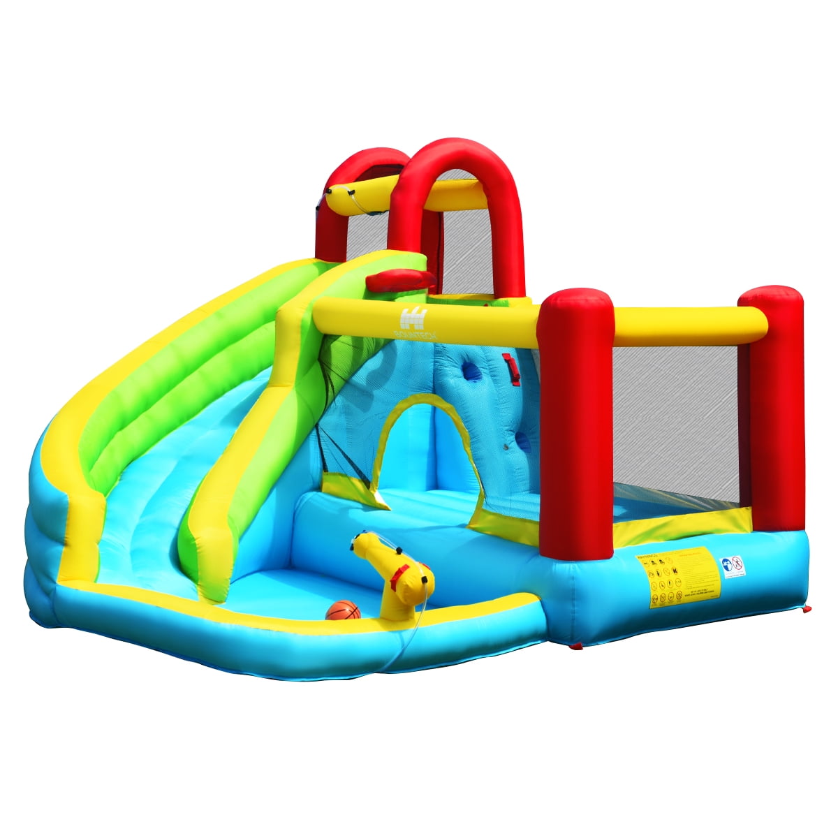 Infans Inflatable Kids Water Slide Jumper Bounce House Splash Water ...