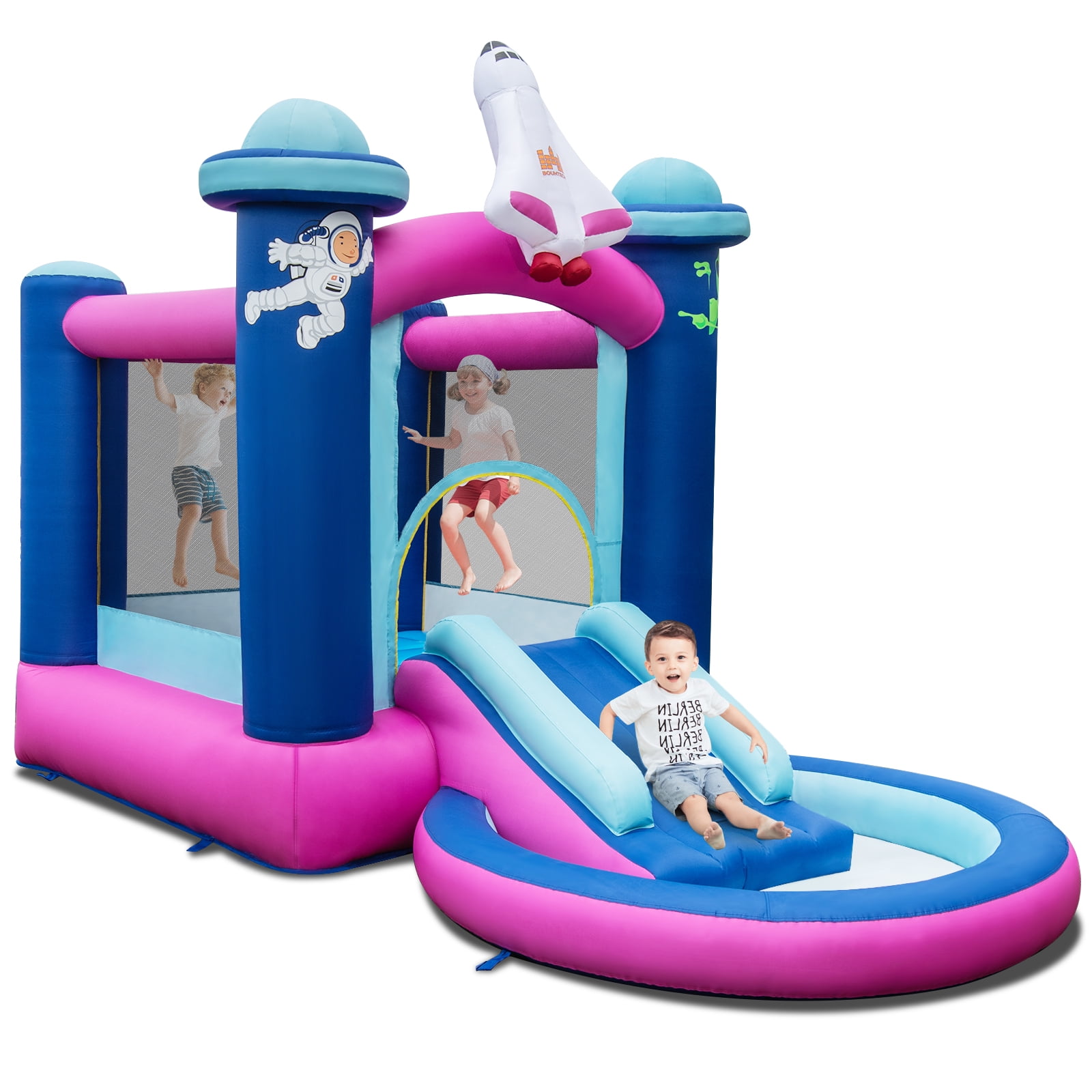 Infans Indoor Bouncy Jumper: 3-in-1 Space-themed Bounce Castle for Kids ...