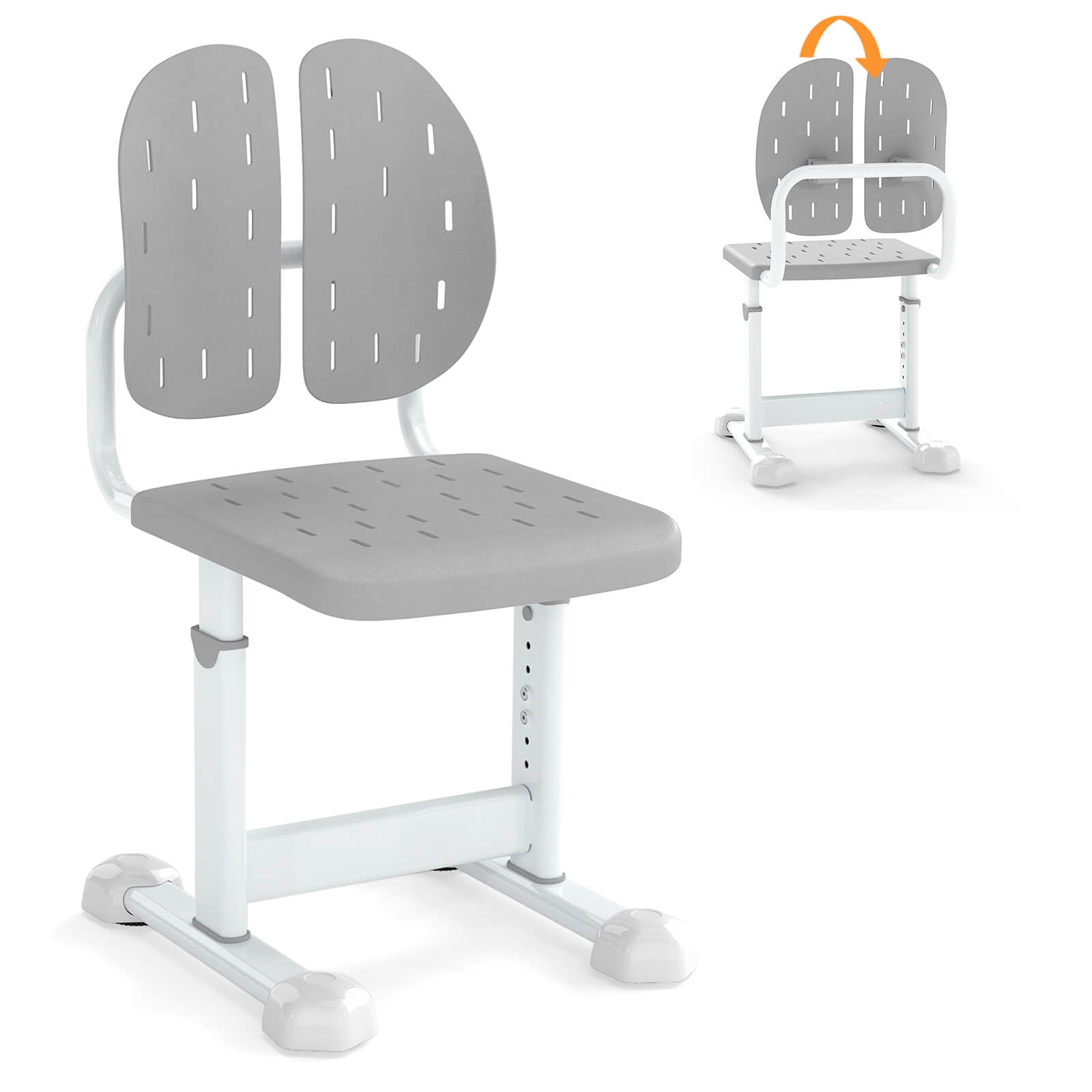 Infans Kids Desk Chair w/Adaptive Double Backrest, Adjustable Height ...