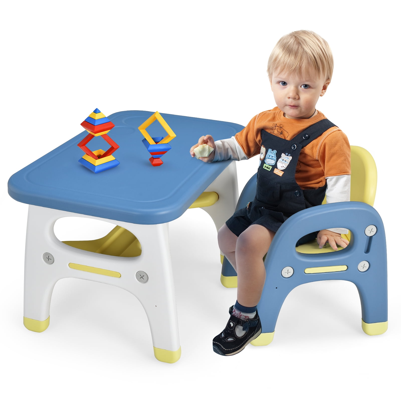 Infans Dino Toddler Preschool Sitting Play Reading Table & Chair Set ...