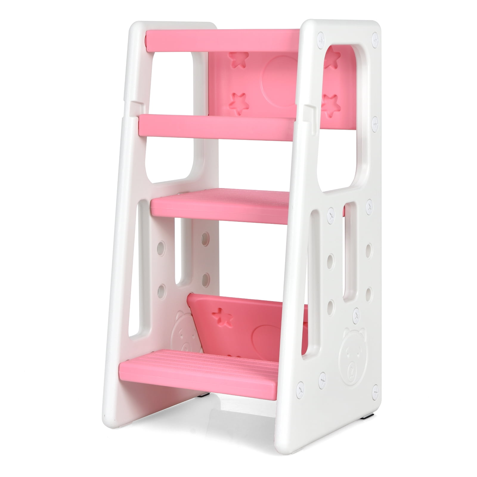 Infans Adjustable Kids Kitchen Step Stool, Toddler Learning Tower ...