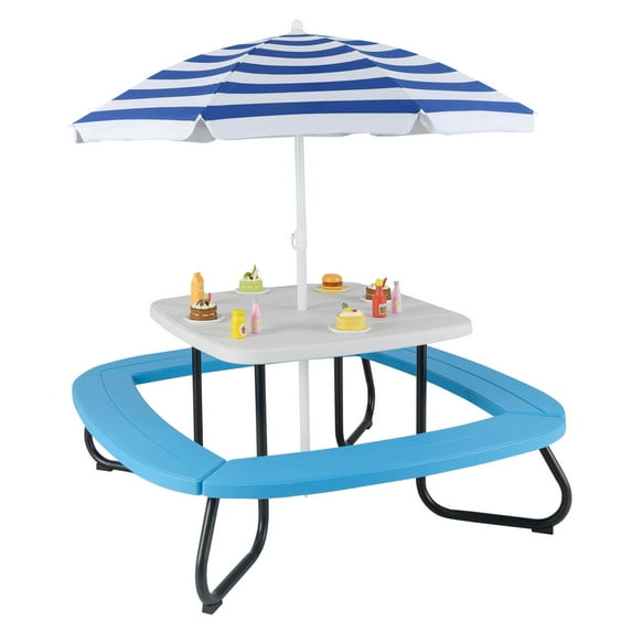 Infans Kids Picnic Table Outdoor Activity Table w/ Adjustable ...