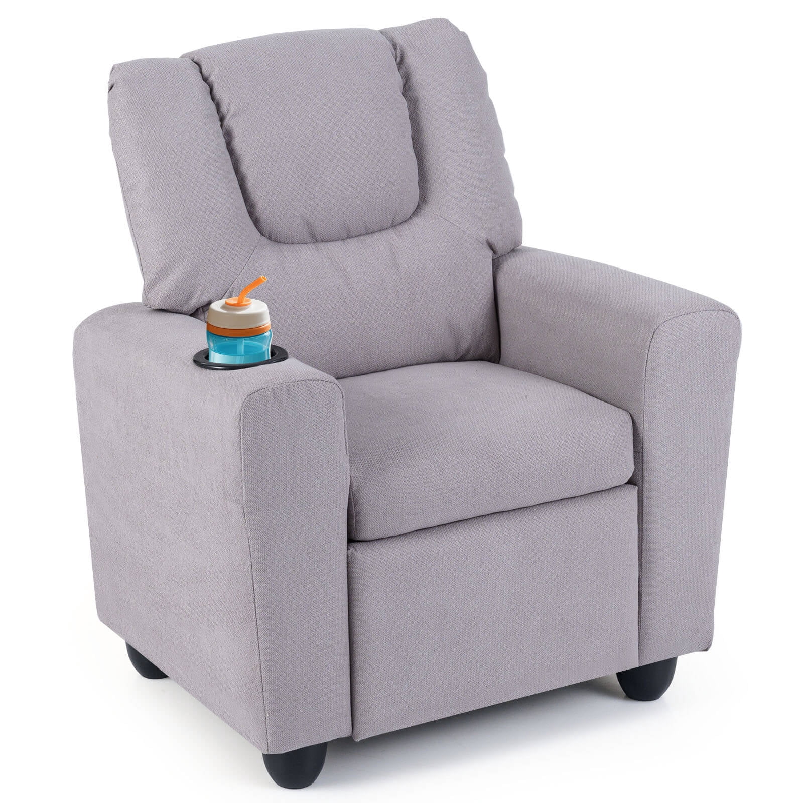 Infans Kids Recliner with Cup Holder w/Adjustable Backrest & Footrest ...