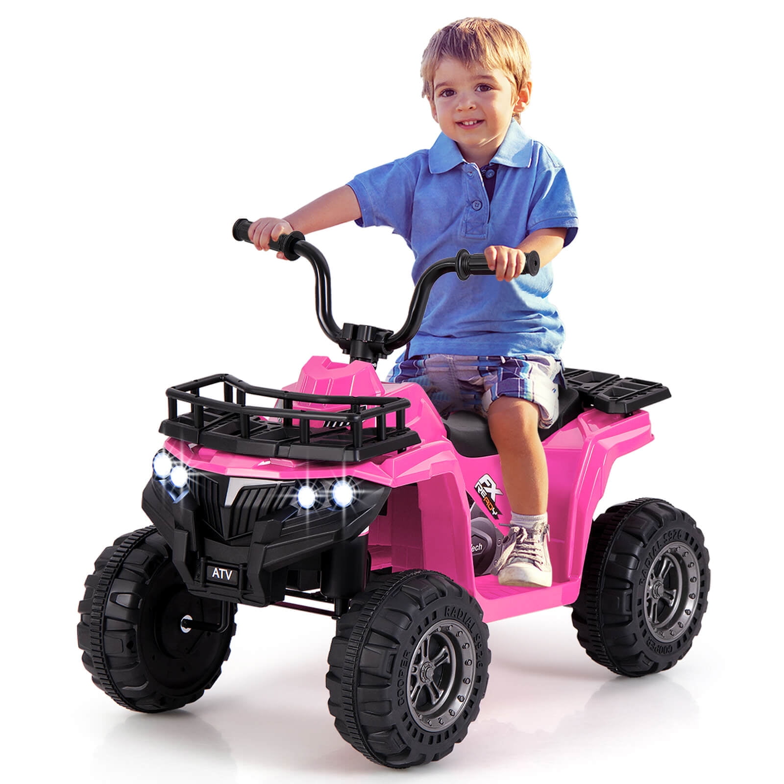 Infans Kids Ride On Electric ATV 6V 4-Wheeler Quad Car w/ One-Button ...