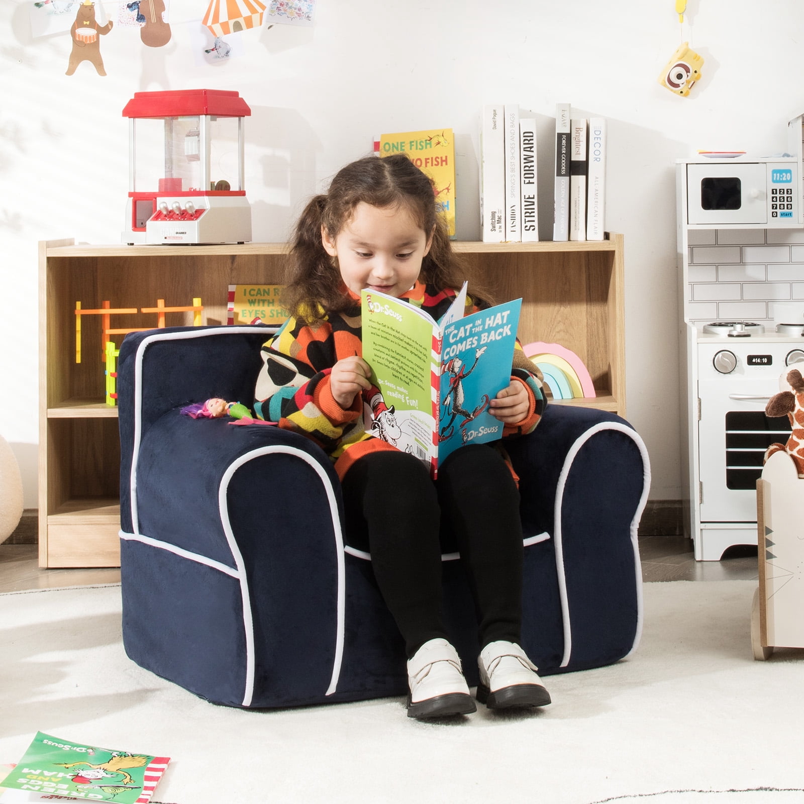 Free Shipping! Infans Kids Sofa Toddler Foam Filled Armchair w/ Velvet ...