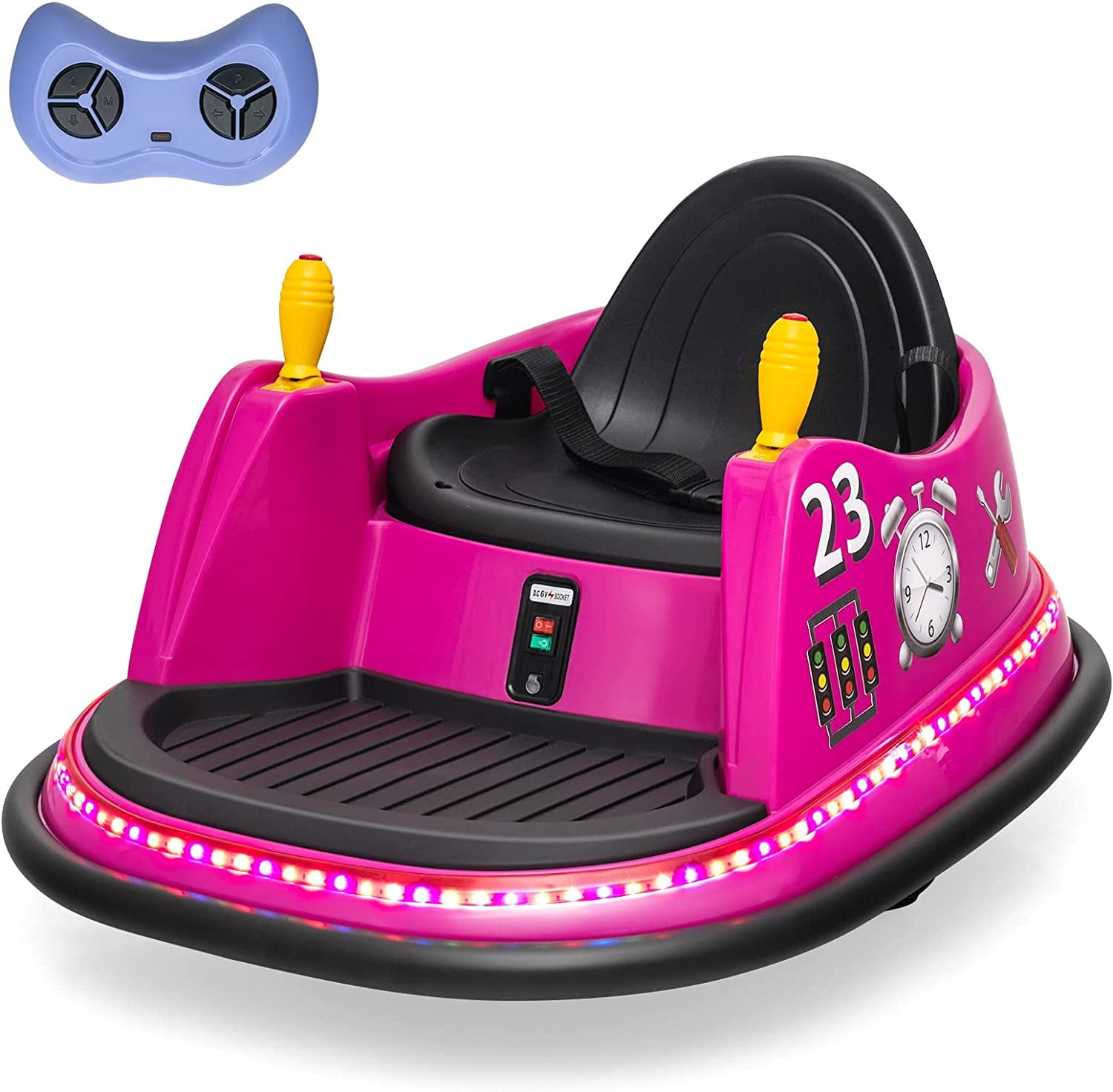 Infans Ride On Bumper Car for Kids, 6V Electric Toy Vehicle with Remote ...