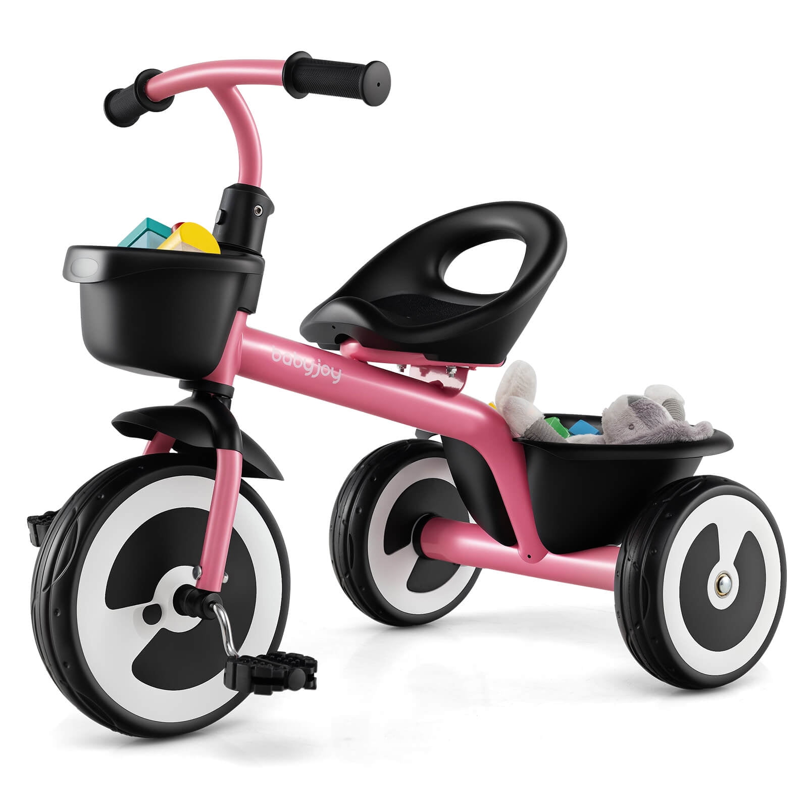Infans Toddler Tricycle Kids Trike with Adjustable Seat Front & Rear ...