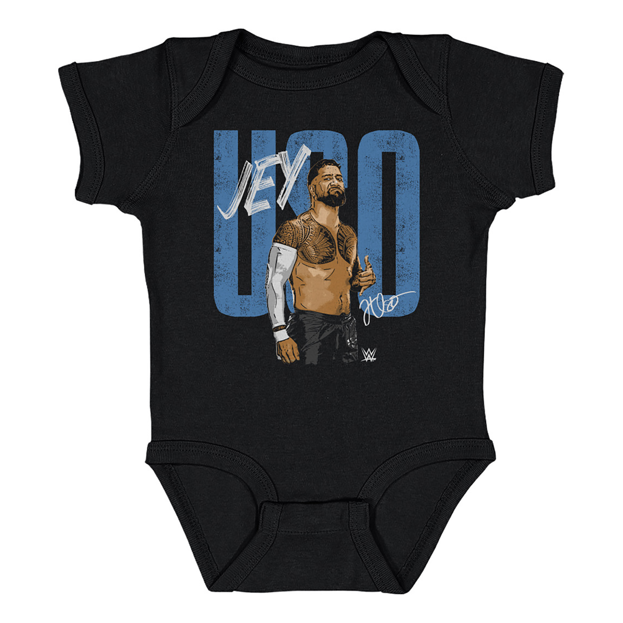 Infant 500 Level Black Jey Uso Pose Body Suit - Walmart.com