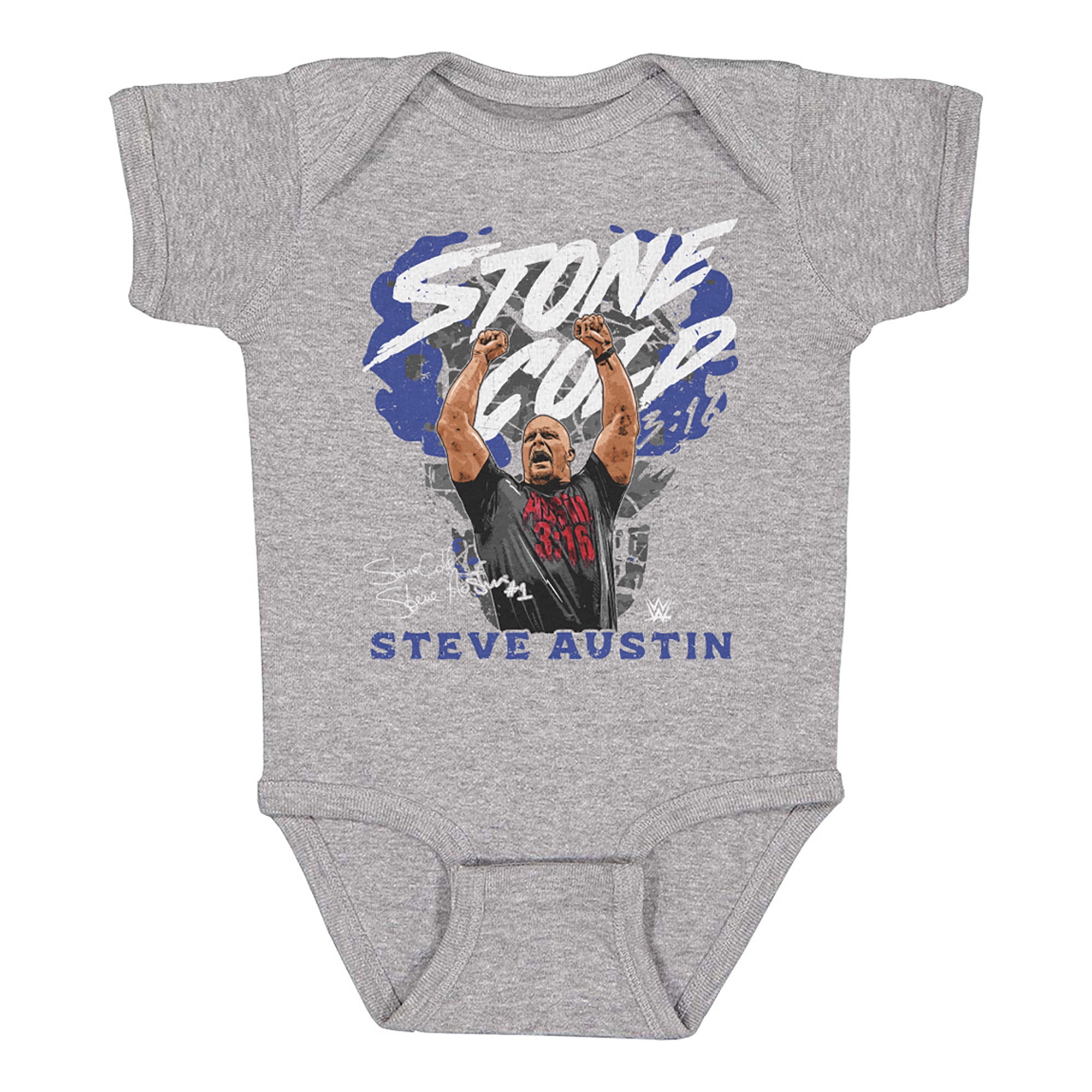 Infant 500 Level Heather Gray "Stone Cold" Steve Austin Pose Body Suit ...