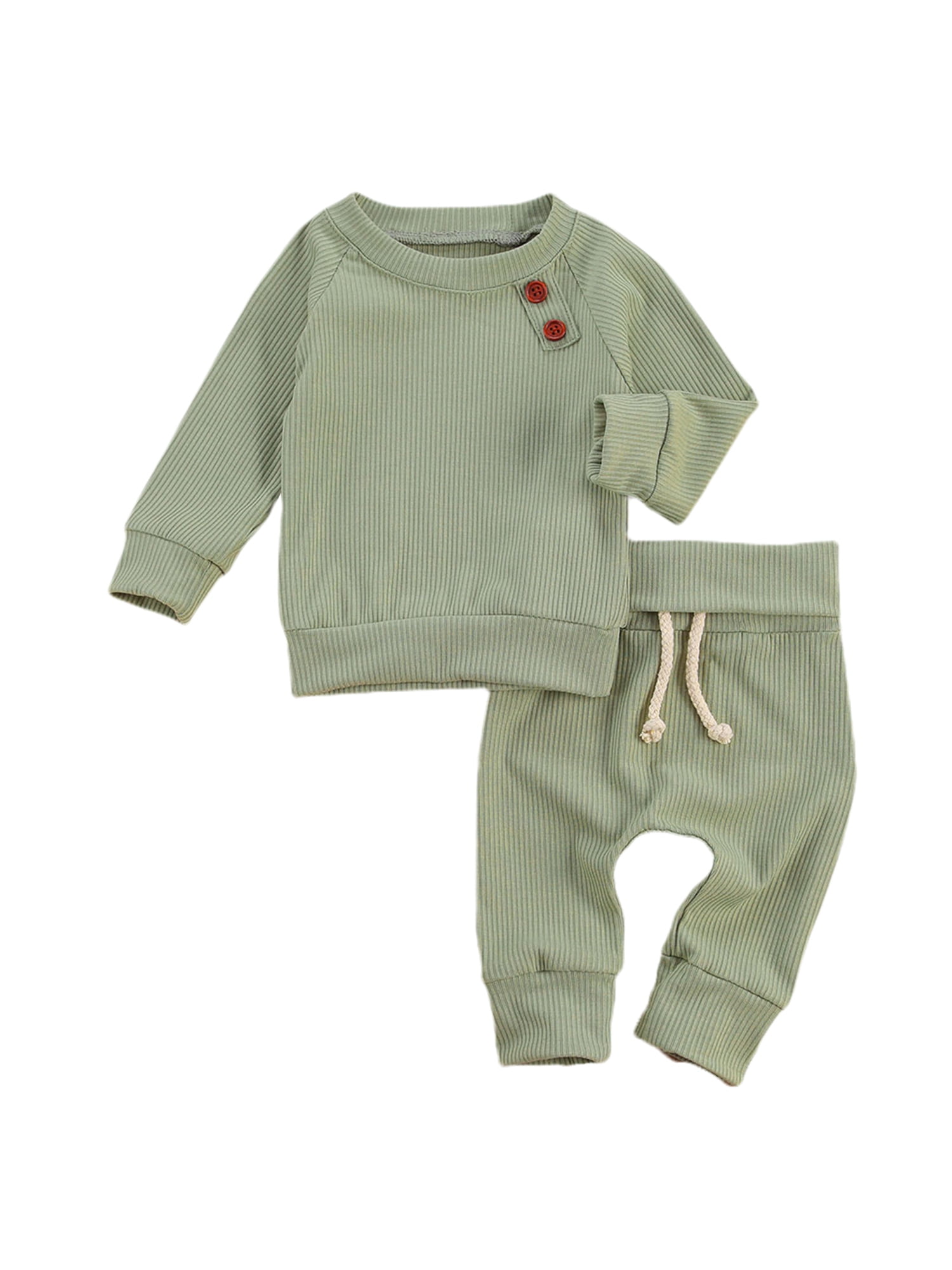 Infant Baby Boy Girl Fall Winter Clothes Solid Cotton Pullover ...