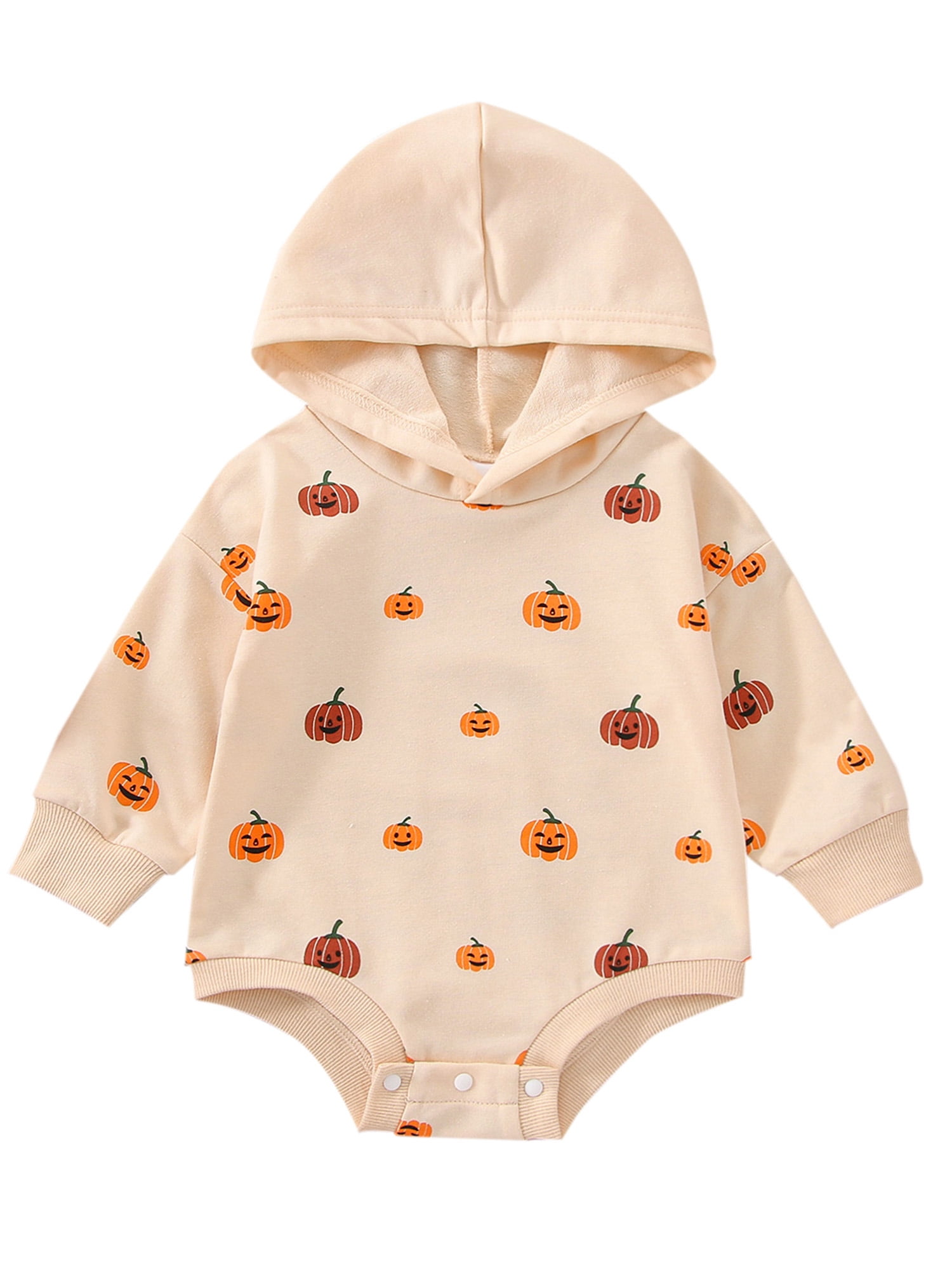 Infant Baby Boy Girl Halloween Outfit Pumpkin Costume Hoodie Sweatshirt Romper Long Sleeve ...
