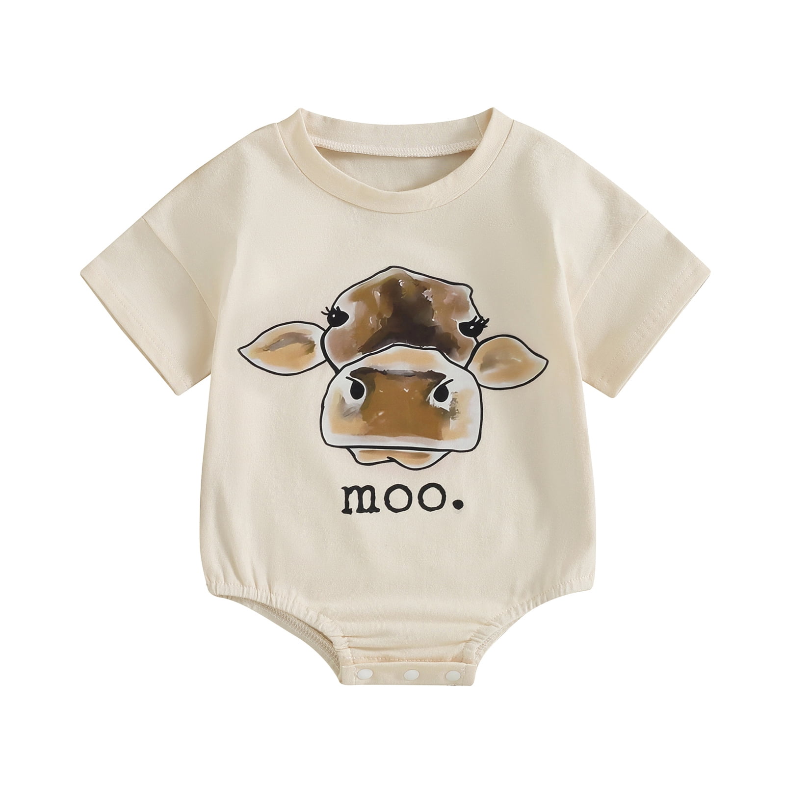 Infant Baby Boys Girls Farm Animal Outfit Chicken Horse Cow Print ...