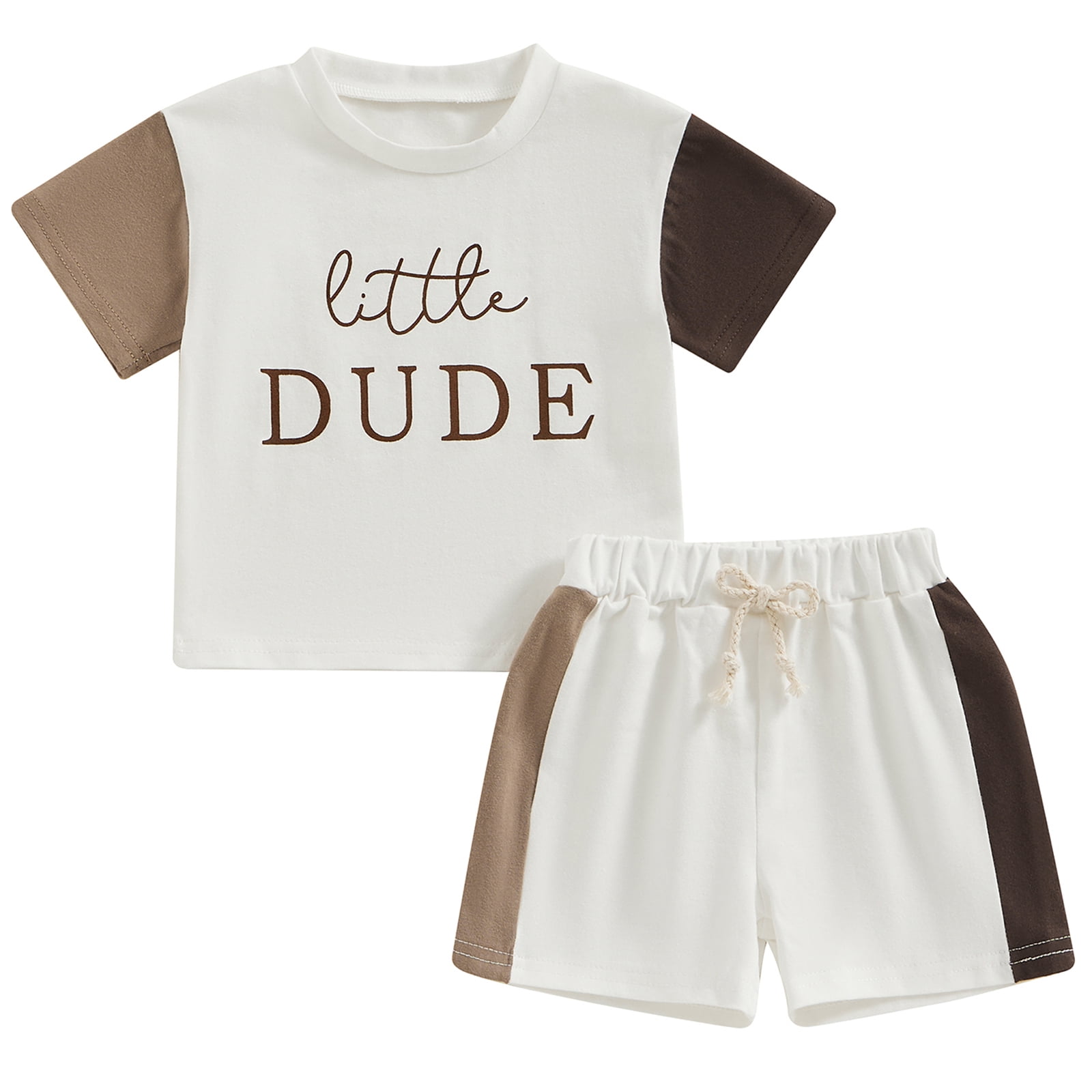 Infant Baby Boys Outfits Shorts Set Short Sleeve Letters Print T-shirt ...